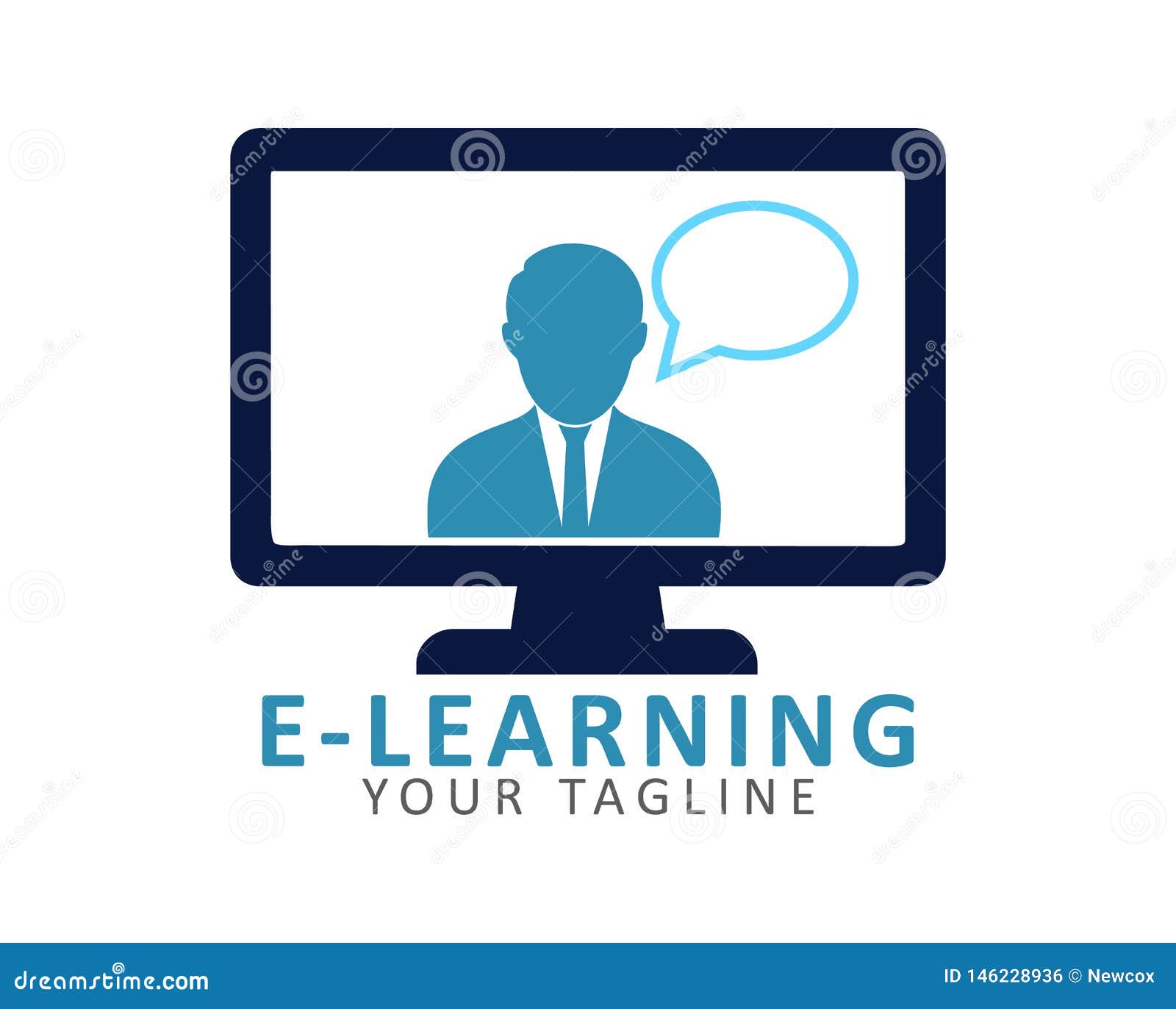 E learning logo stock vector. Illustration of outline - 146228936