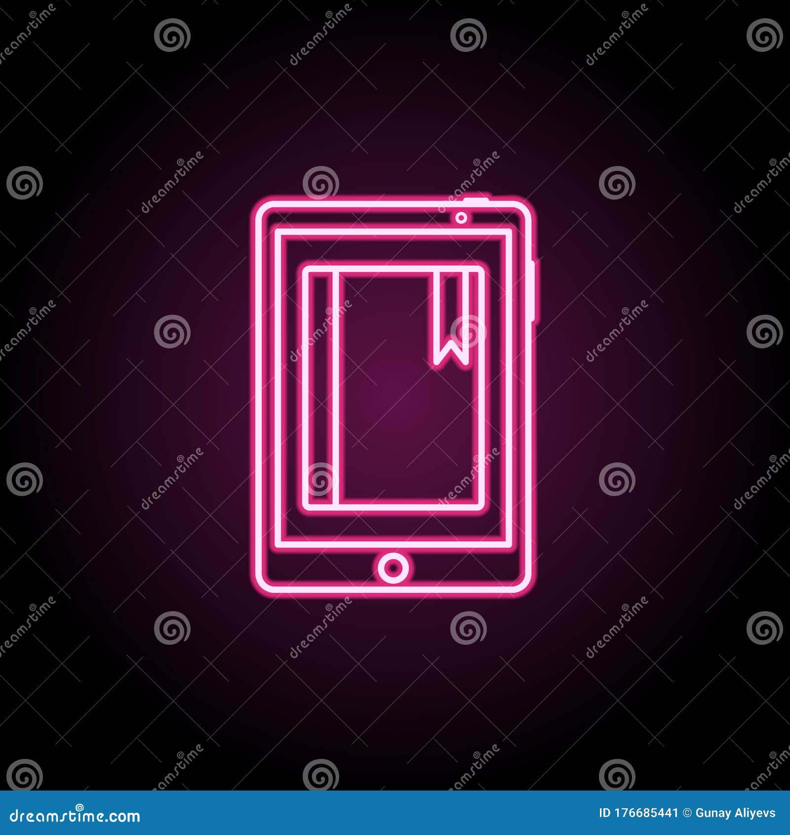 E-learning Neon Icon. Simple Thin Line, Outline Vector of Education ...