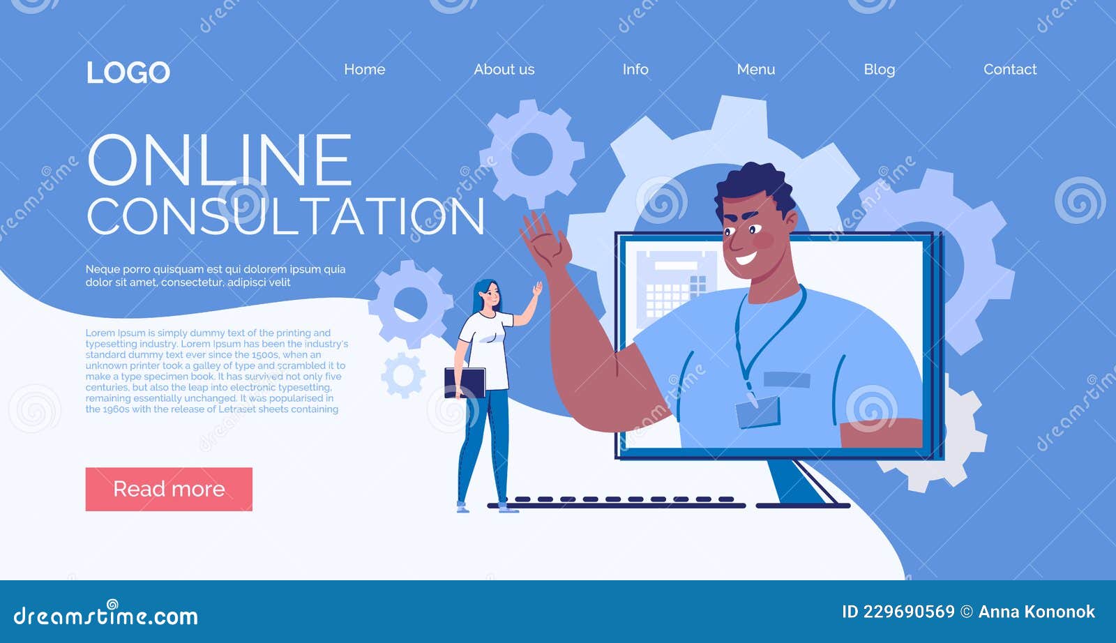 Web Page Template Online Consultation in Education, Work, Business ...