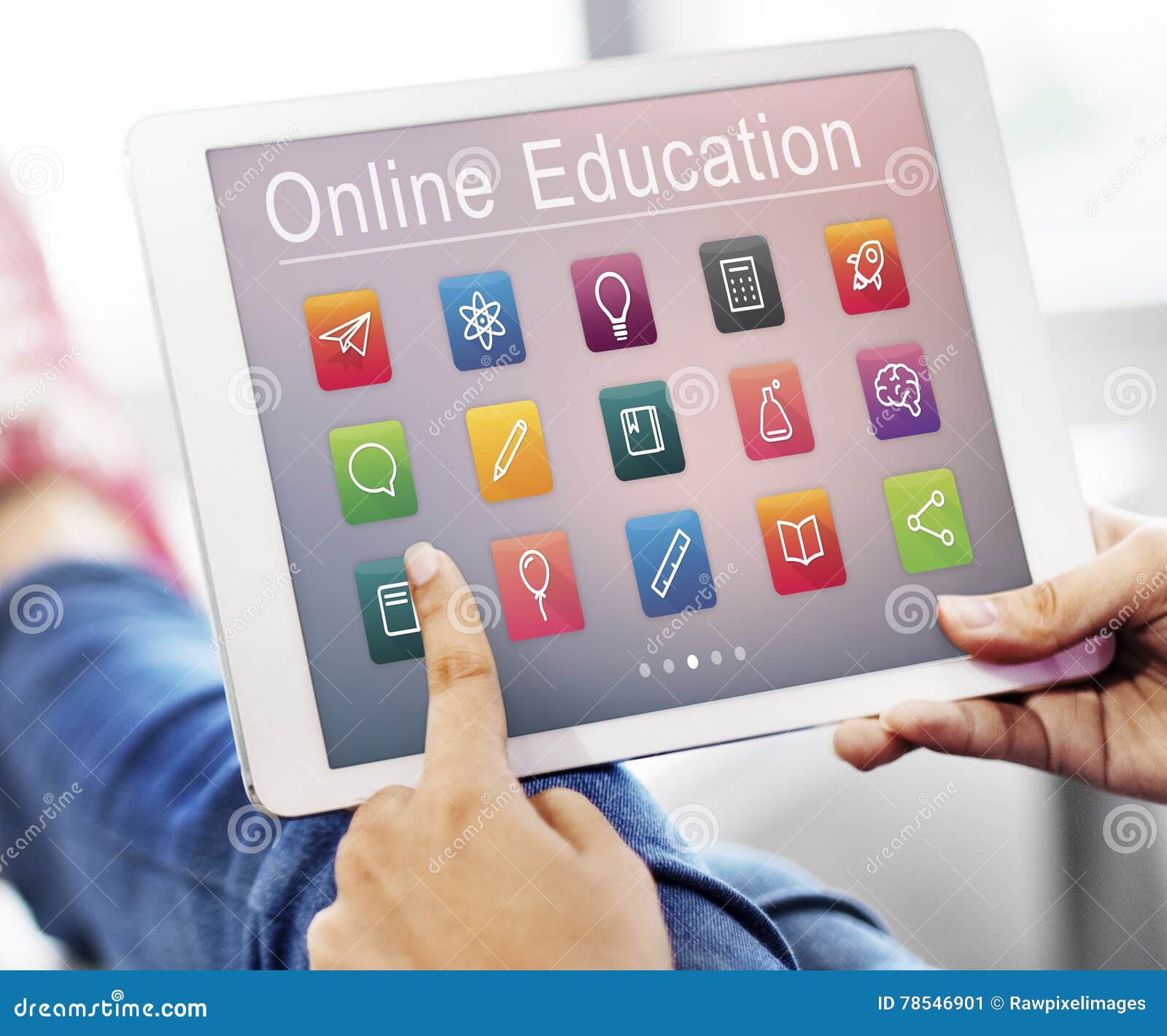 E-learning Online Education Application Concept Stock Image - Image of ...