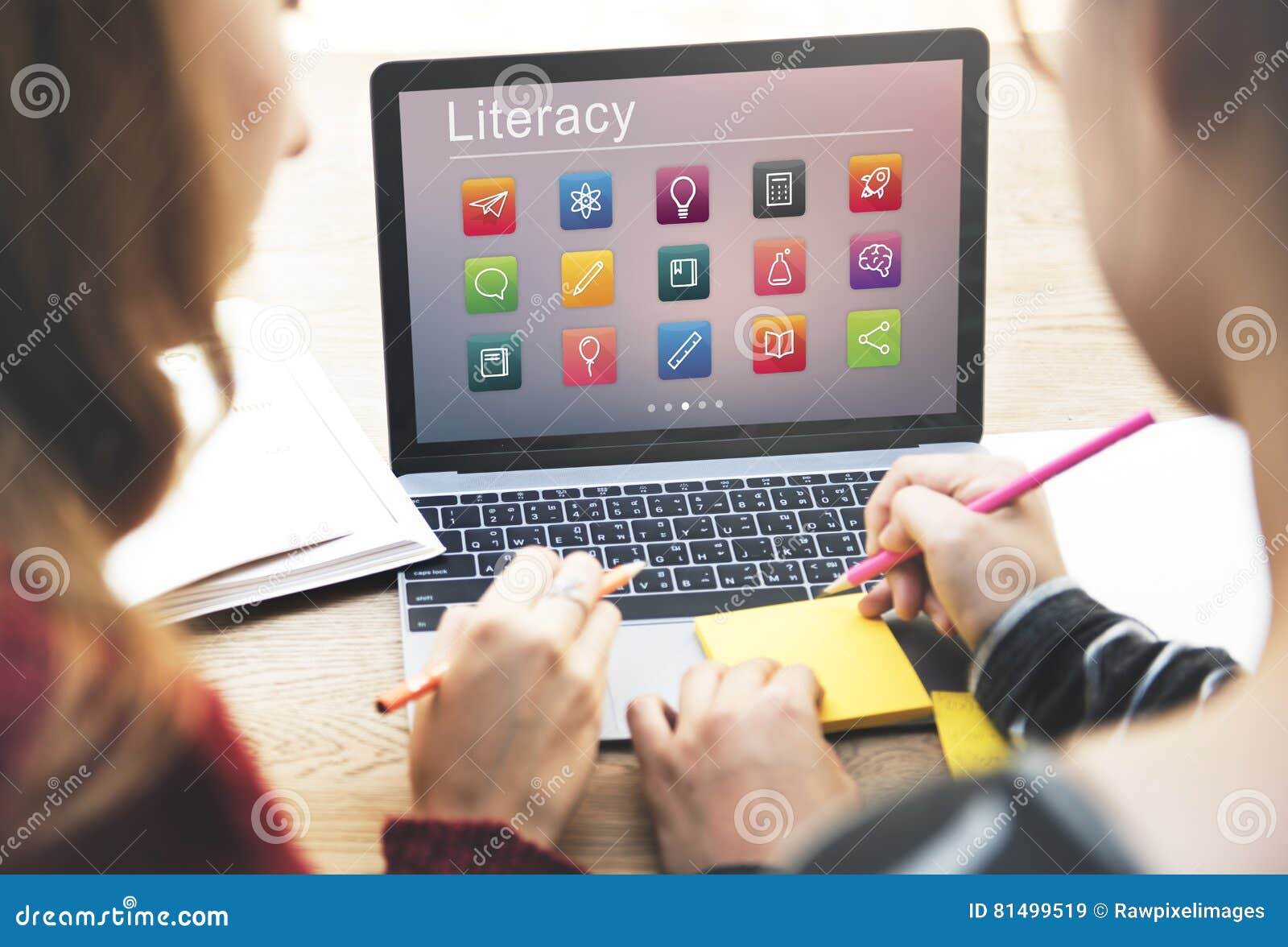 E-learning Online Education Application Concept Stock Image - Image of ...