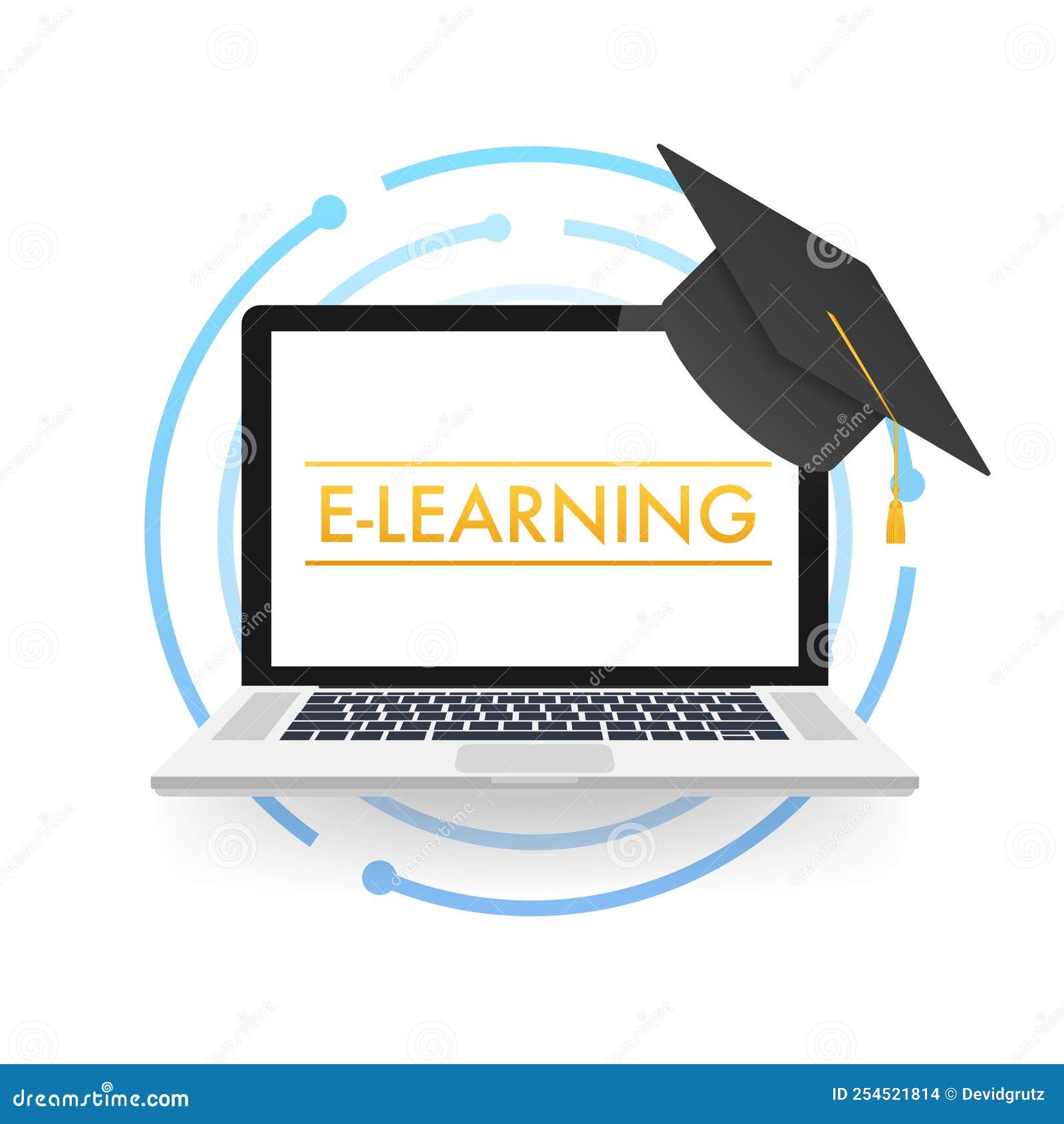 E-learning, Online Education Concept Banner. Online Training Courses ...
