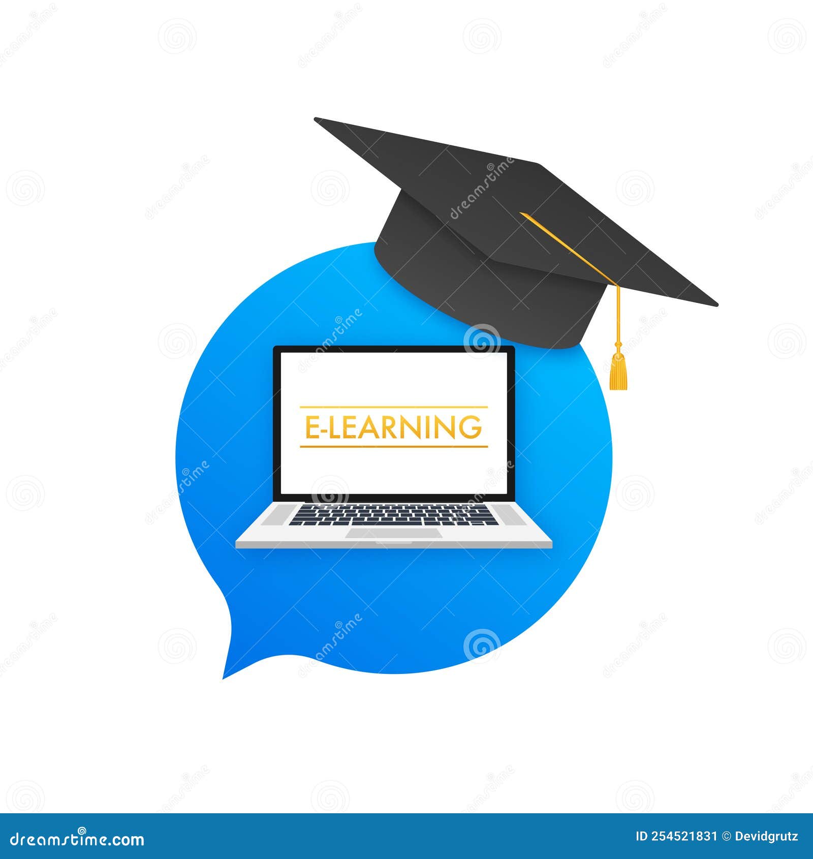 E-learning, Online Education Concept Banner. Online Training Courses ...