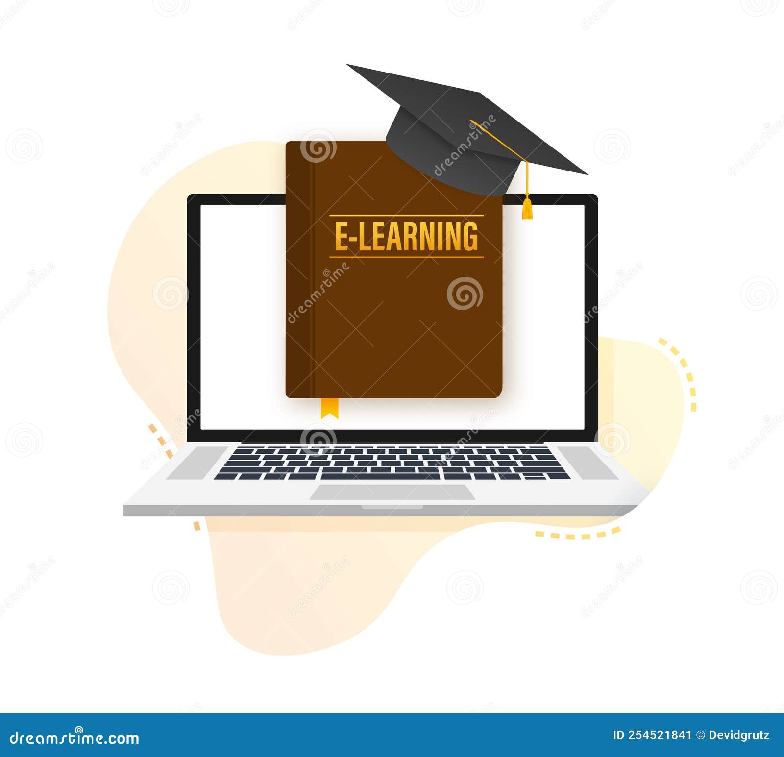 E-learning, Online Education Concept Banner. Online Training Courses ...
