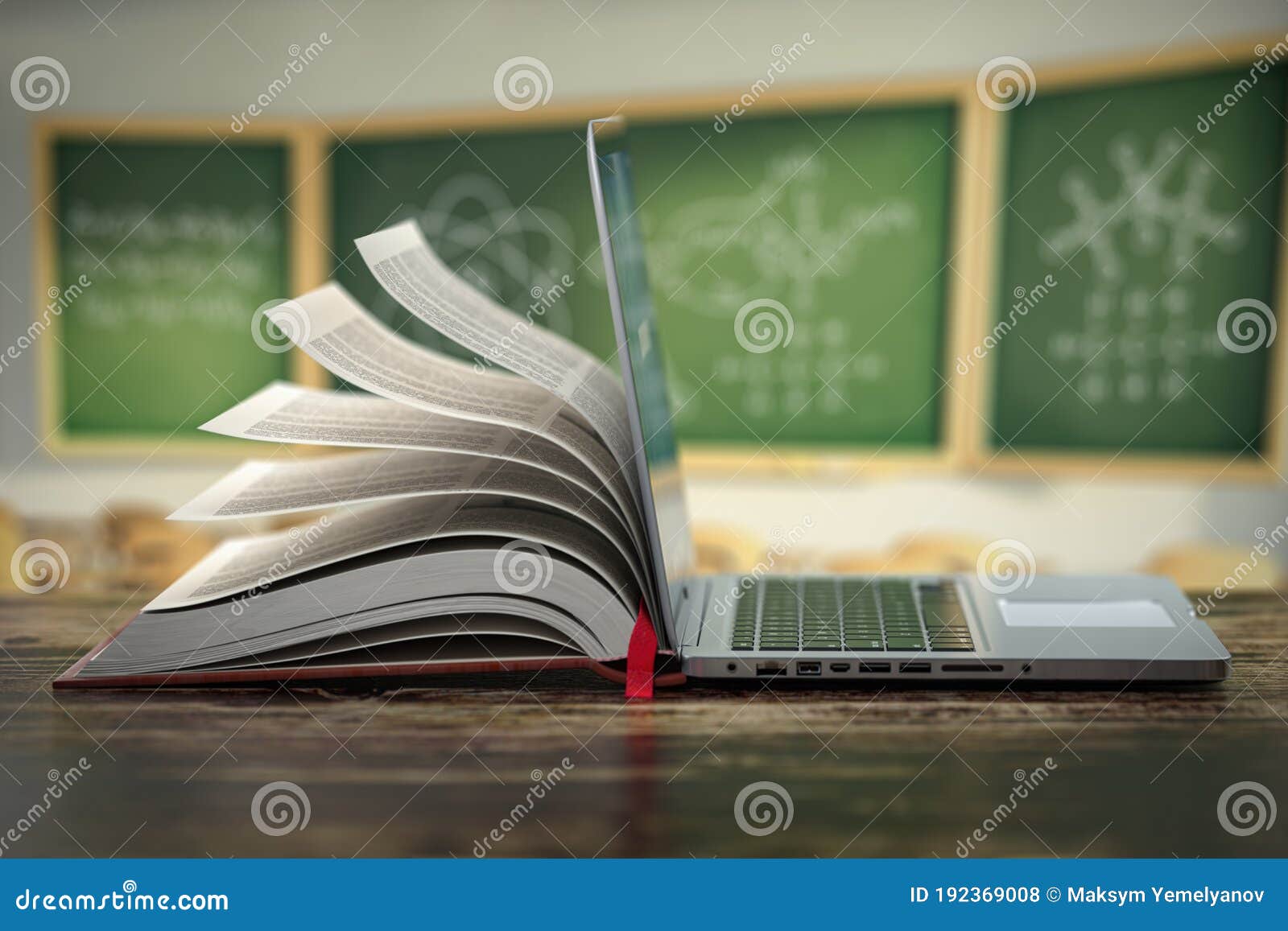 E-learning Online Education or Internet Encyclopedia Concept. Open ...