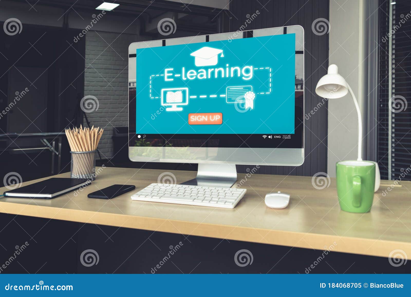 E-learning and Online Education for Student and University Concept ...
