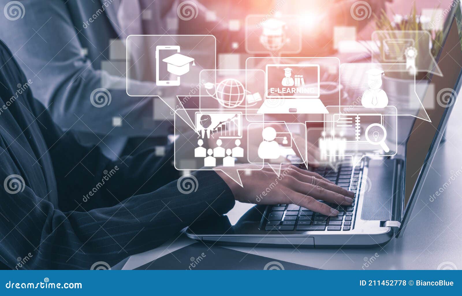 E-learning for Student and University Concept Stock Photo - Image of ...