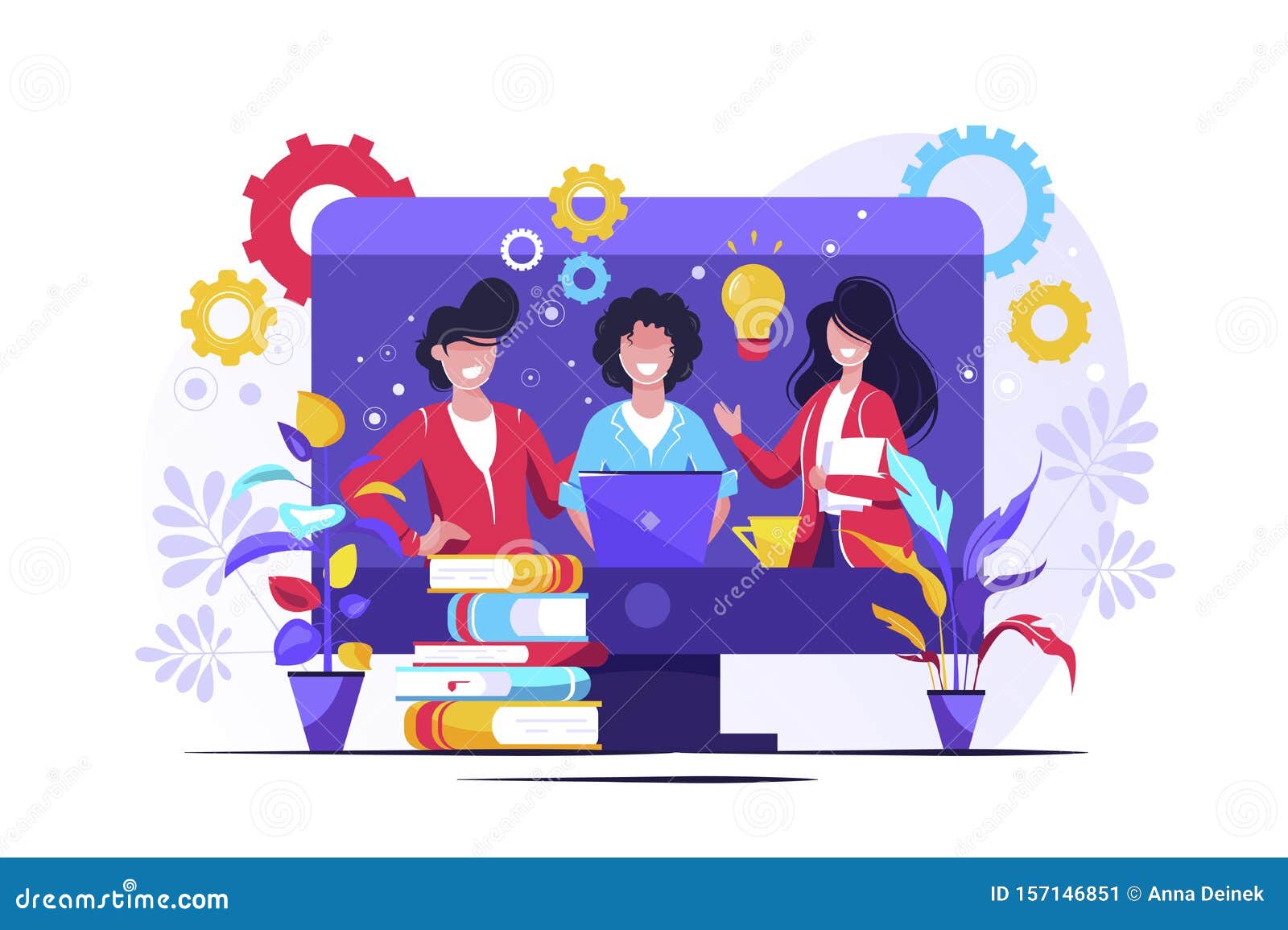 E-learning Platform, Online Stock Vector - Illustration of isometric ...