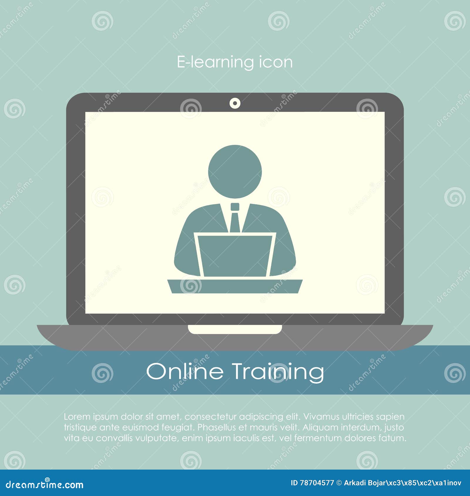 E-learning poster design stock vector. Illustration of flat - 78704577