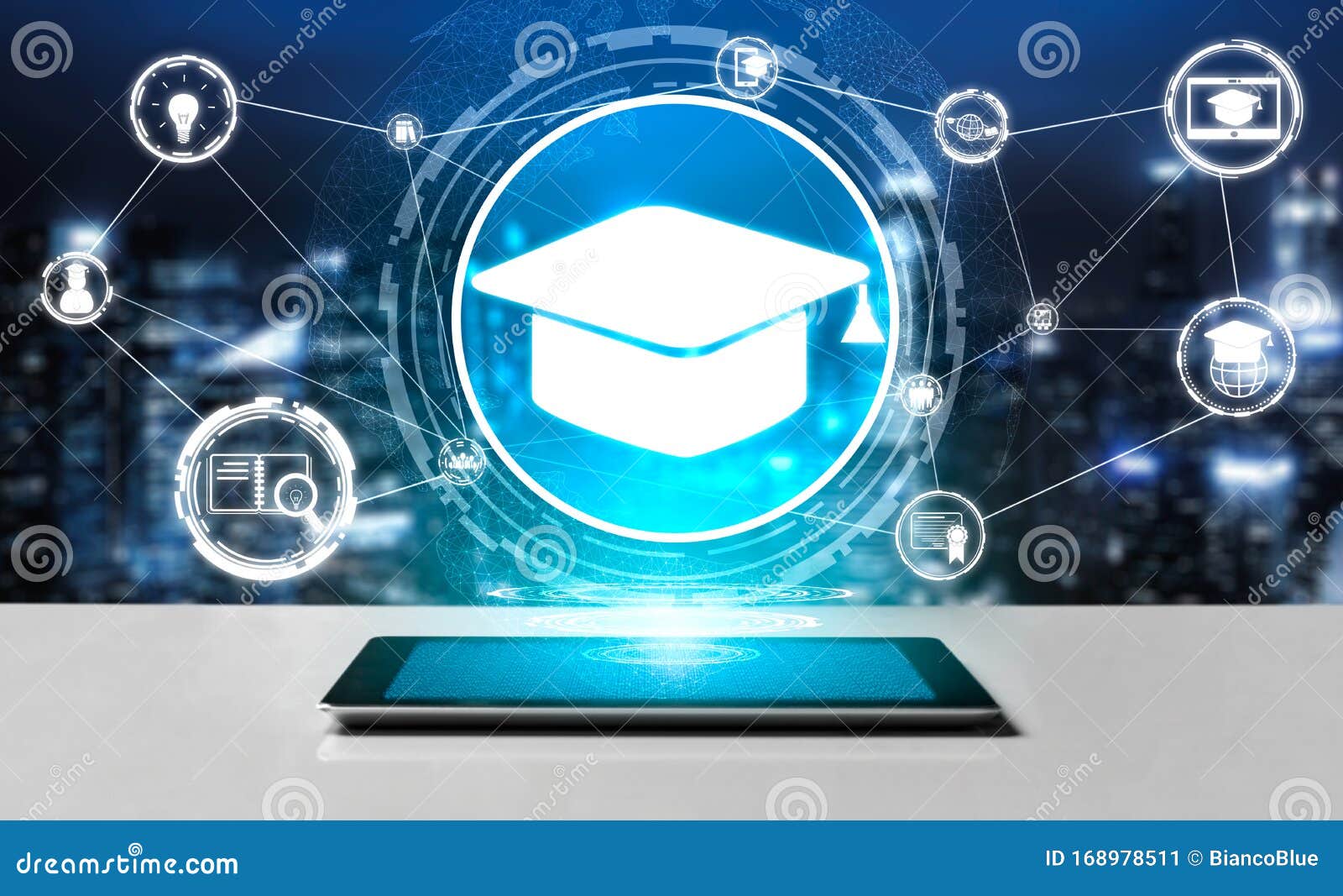 E-learning for Student and University Concept Stock Image - Image of ...