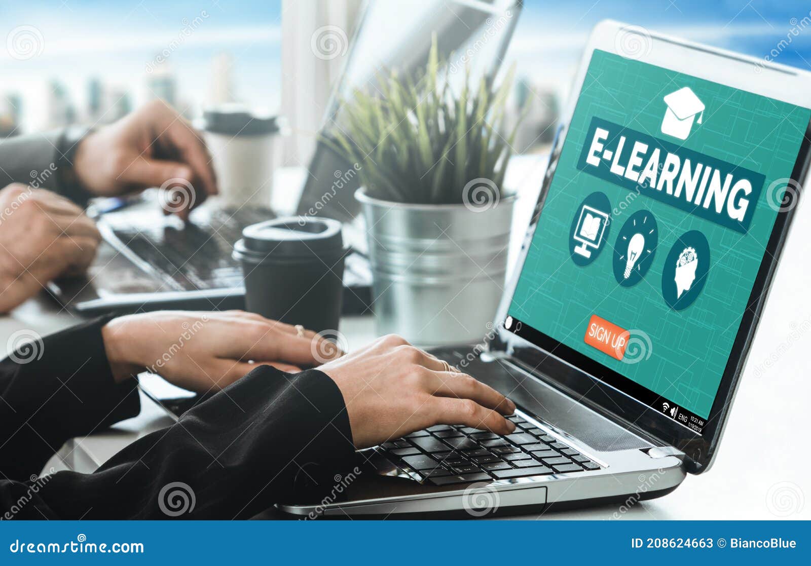 E-learning for Student and University Concept Stock Image - Image of ...