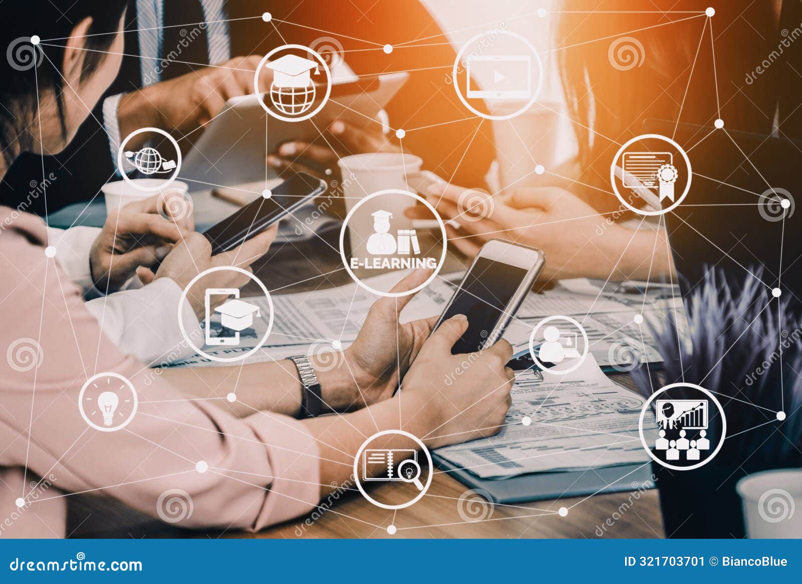 E-learning for Student and University Concept Uds Stock Image - Image ...