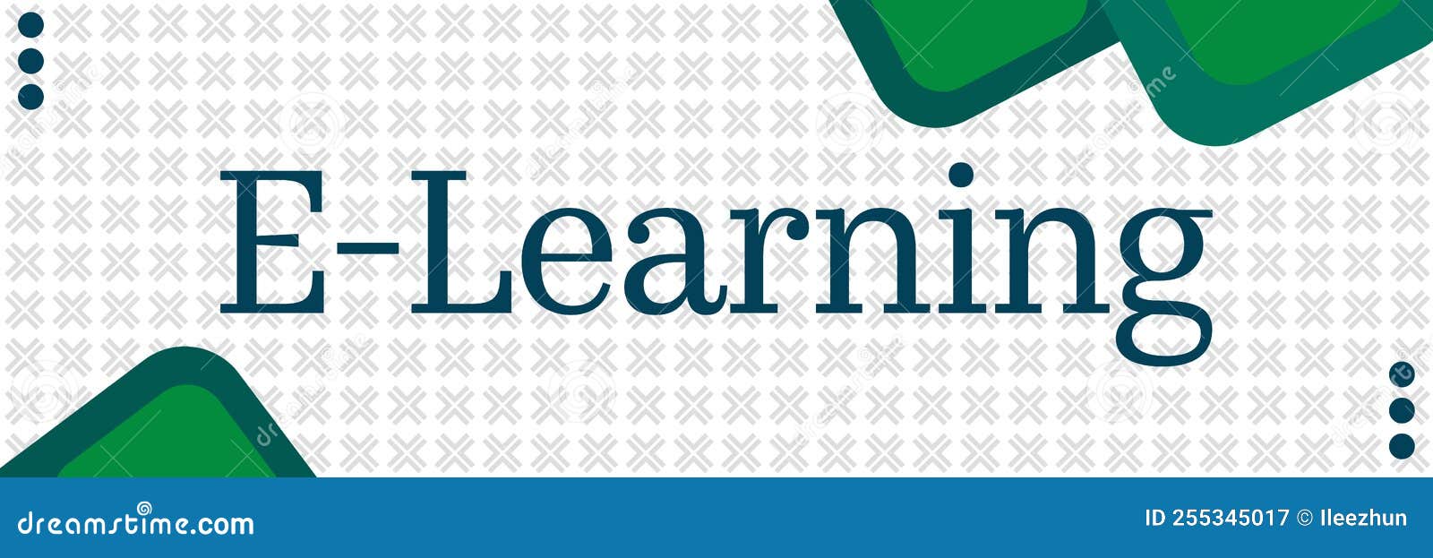 E-Learning Green Turquoise Rounded Squares Horizontal Stock Illustration - Illustration of text ...