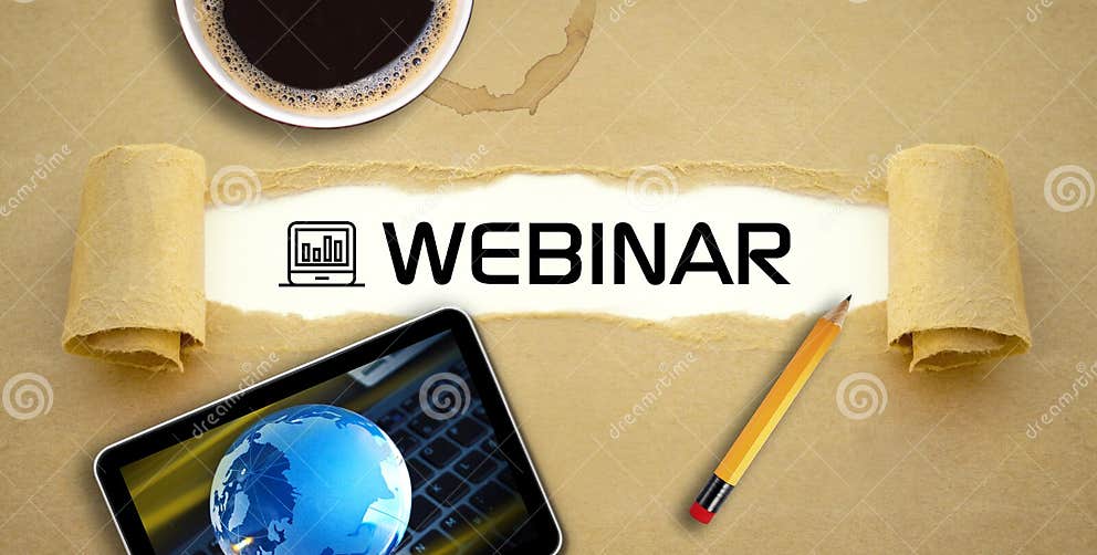 E-Learning Webinar Online Learning Online Course Stock Photo - Image of ...