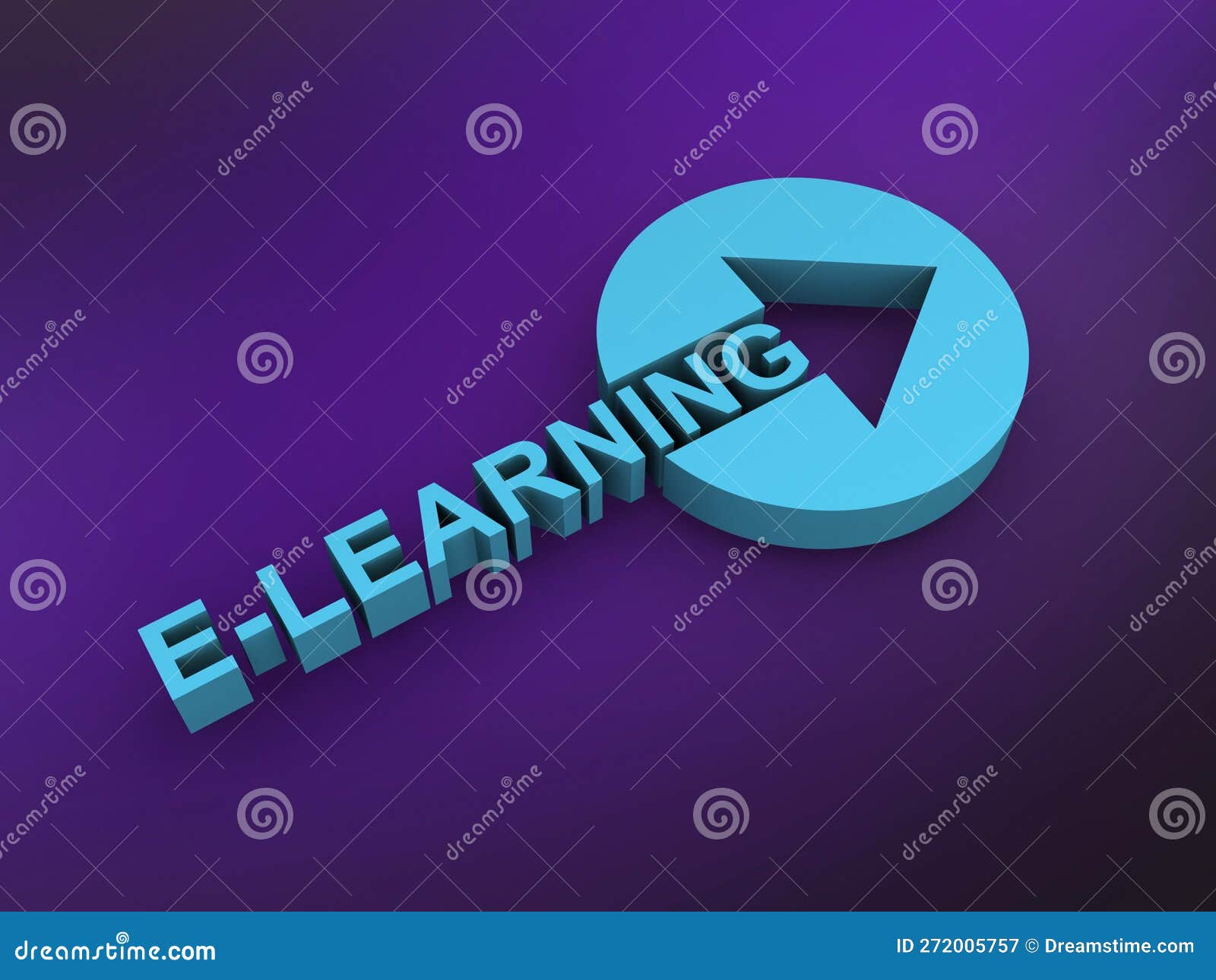 E-learning word on purple stock illustration. Illustration of ...