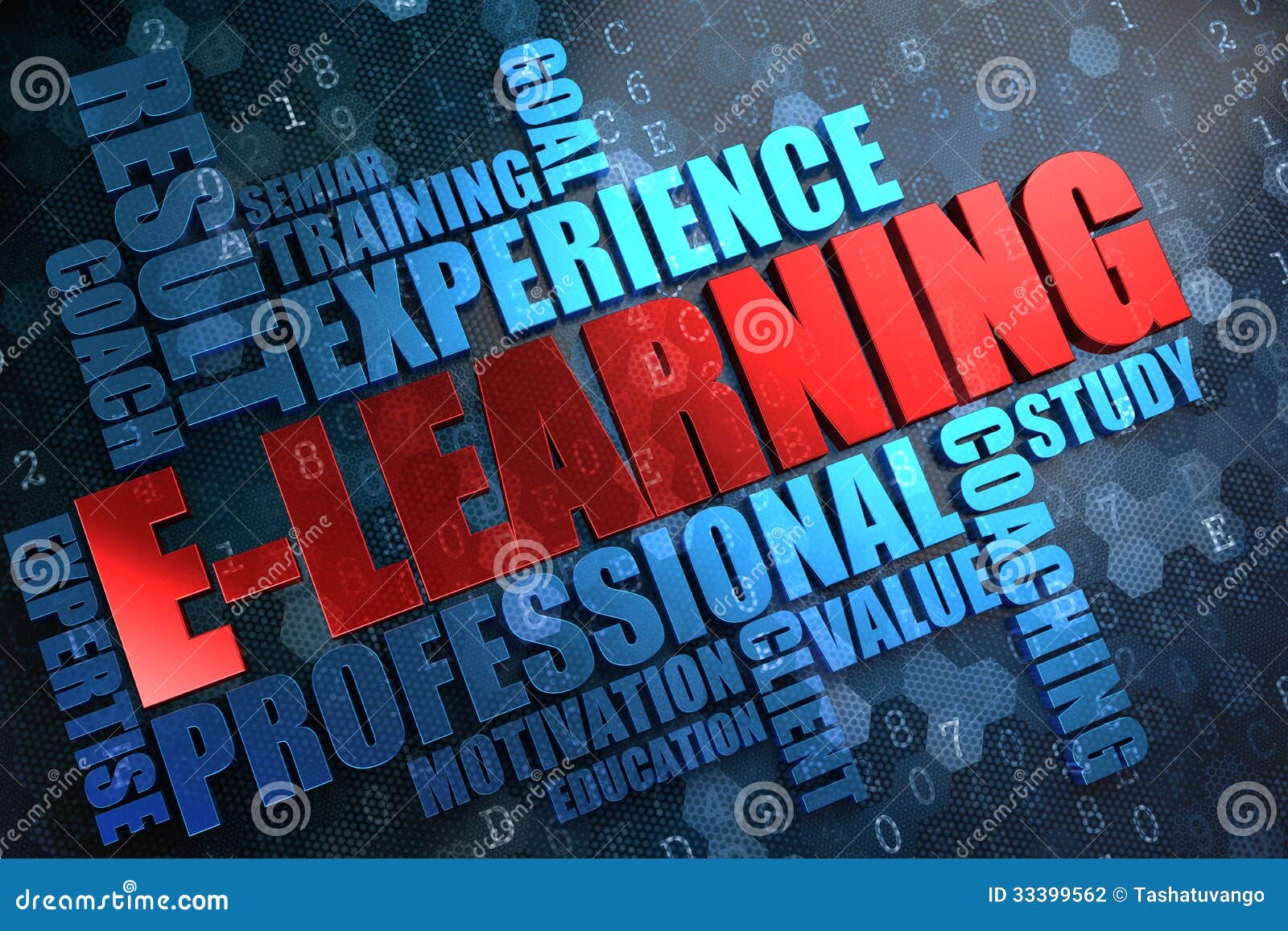 E-Learning. Wordcloud Concept. Stock Illustration - Illustration of ...