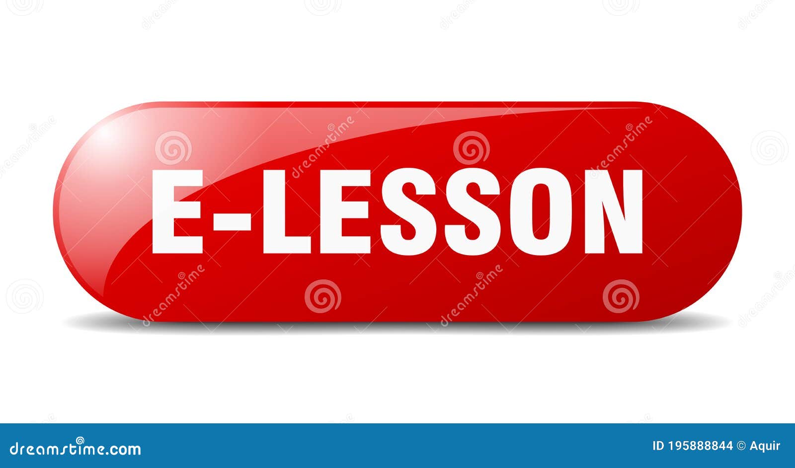 E-lesson Button. Sticker. Banner. Rounded Glass Sign Stock Vector ...