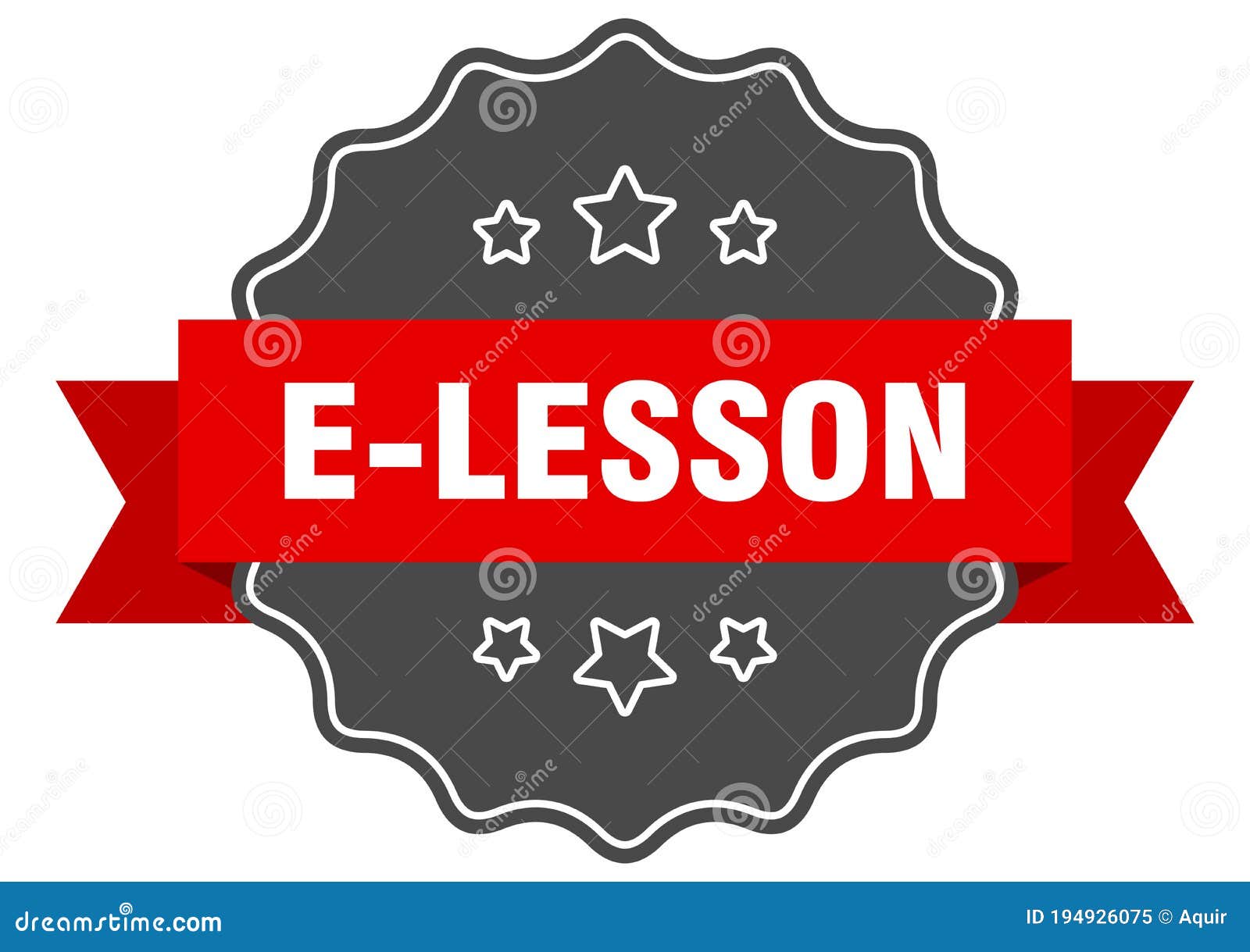 E-lesson Label. E-lesson Isolated Seal. Sticker. Sign Stock Vector ...
