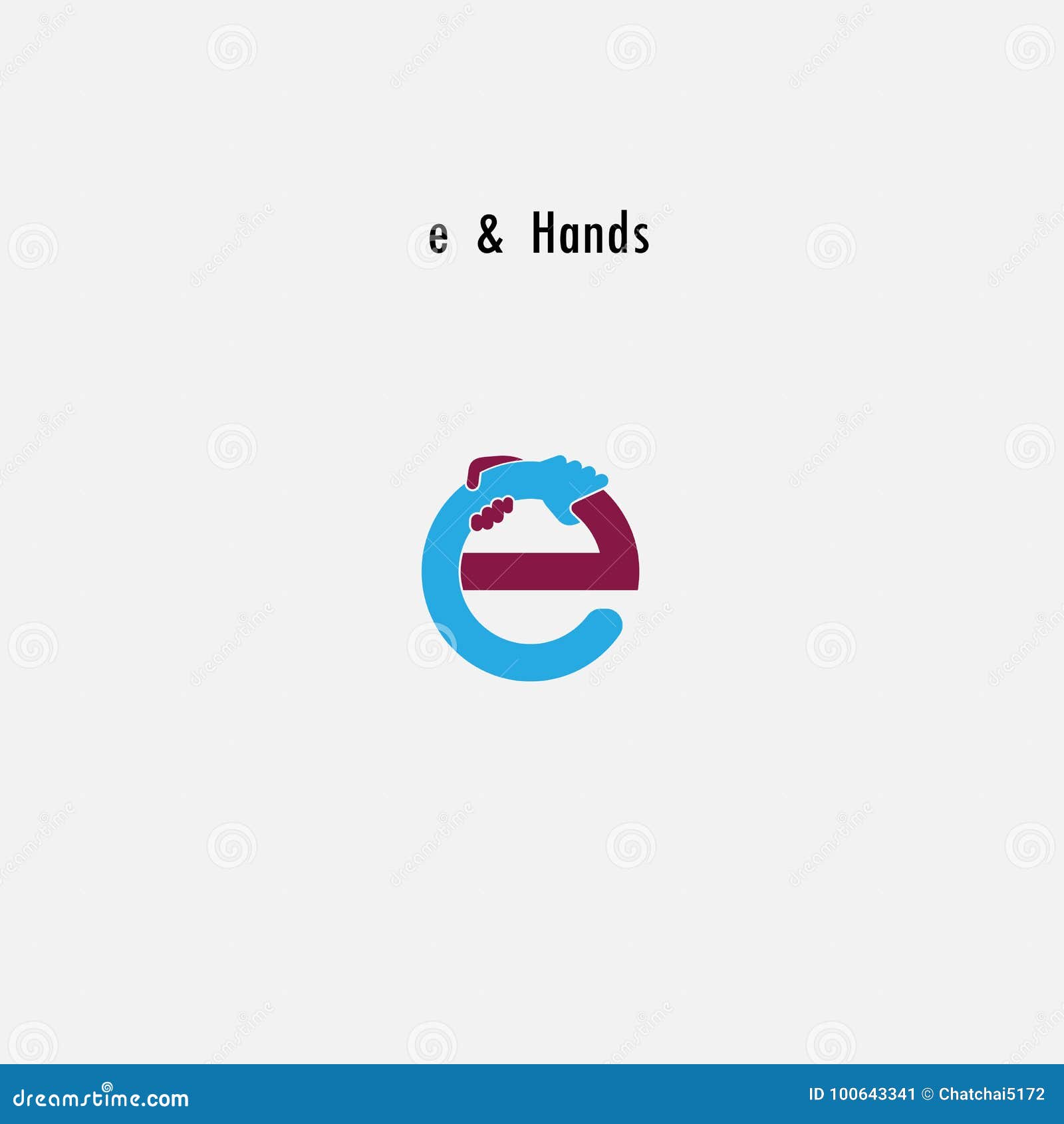 E- Letter Abstract Icon and Hands Logo Design Vector Template.Business ...