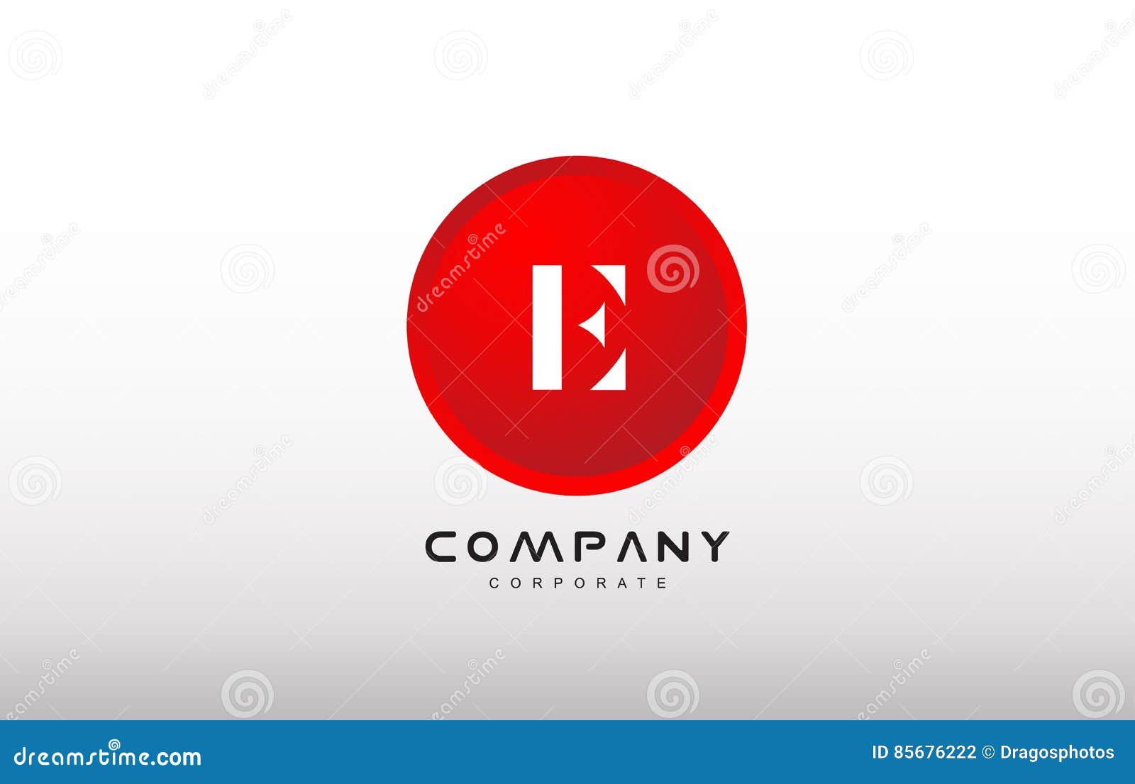 E Letter Alphabet Red Circle Dot Logo Vector Design Stock Vector ...