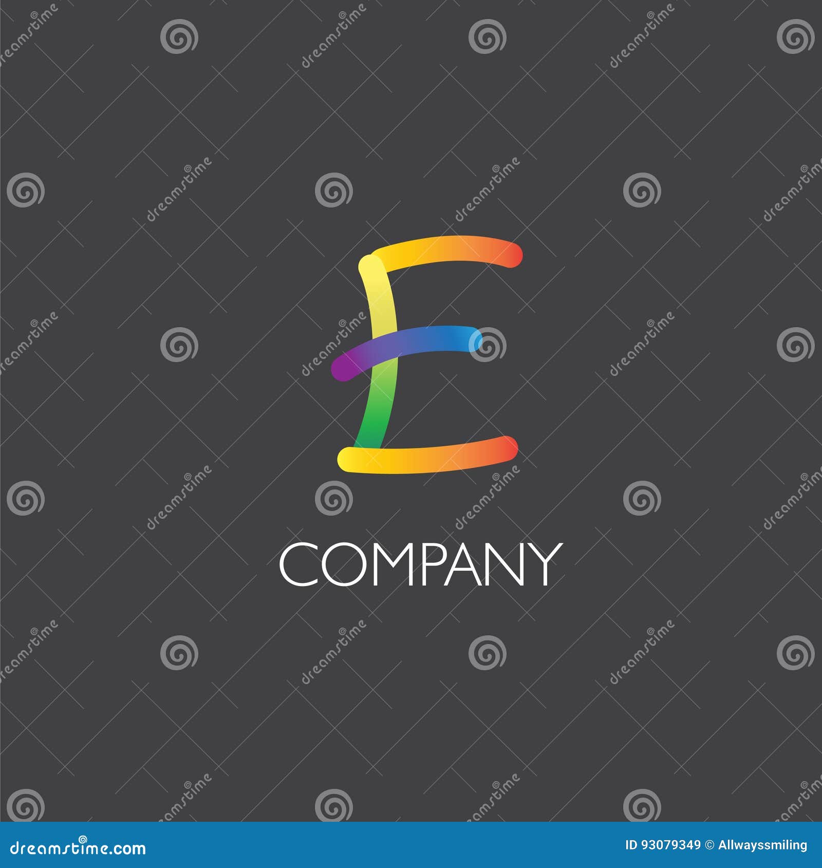 E letter company Logo stock vector. Illustration of unique - 93079349