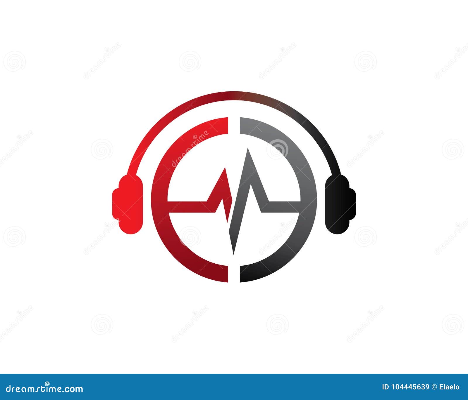 Headphone Logo Design Vector Illustration | CartoonDealer.com #158951684