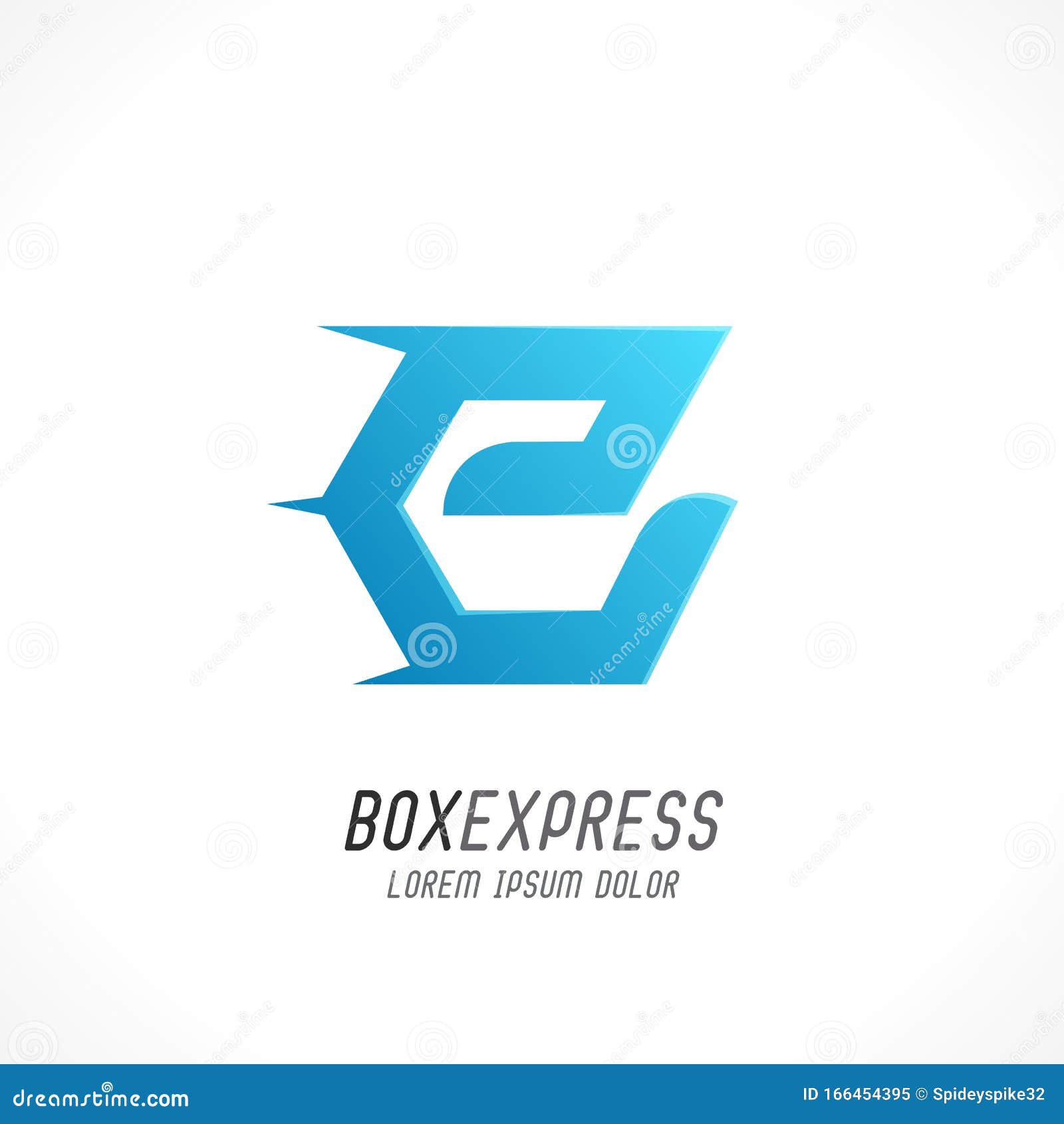 E Letter Form Swift Blue Box Logo Stock Vector - Illustration of logo ...