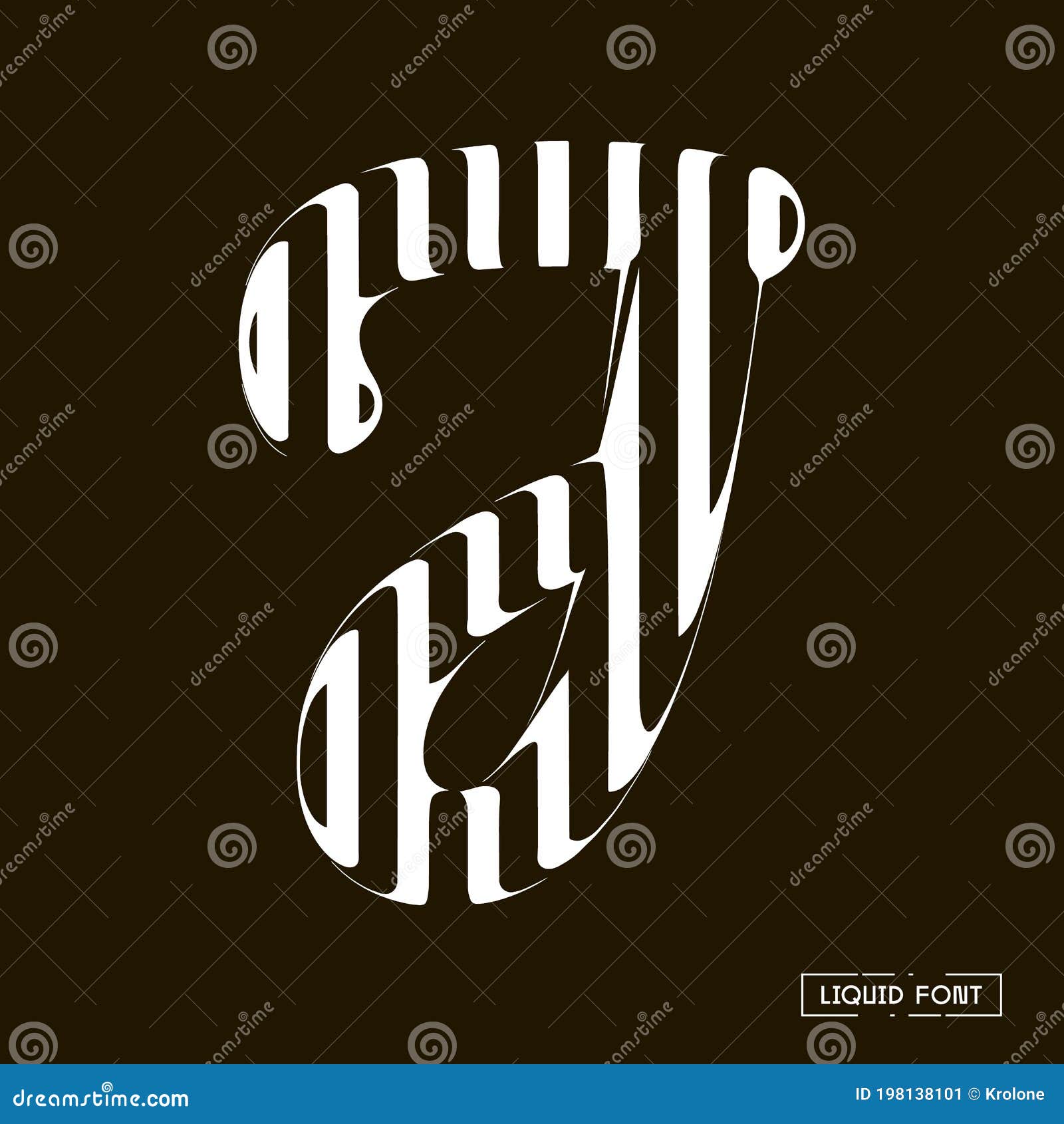 A Letter Formed By Parallel Lines. A Letter Made Of Glass Through Which ...