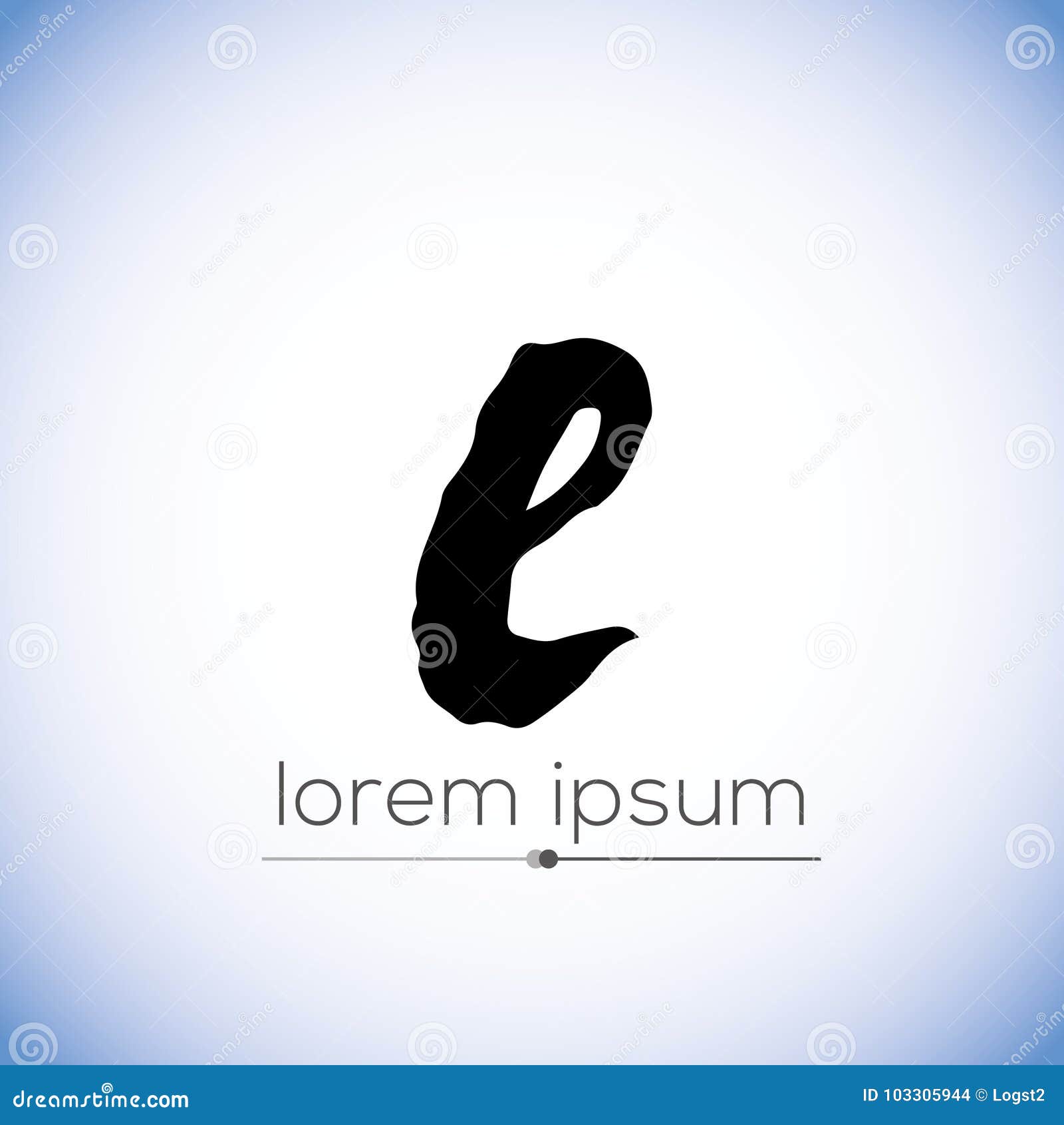 E Letter Hand Drawn Calligraphic Vector Logo Template Stock Vector ...