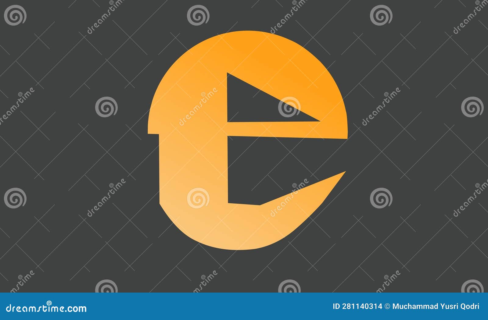 E Letter Logo with Sharp Shape Stock Vector - Illustration of cartoon ...