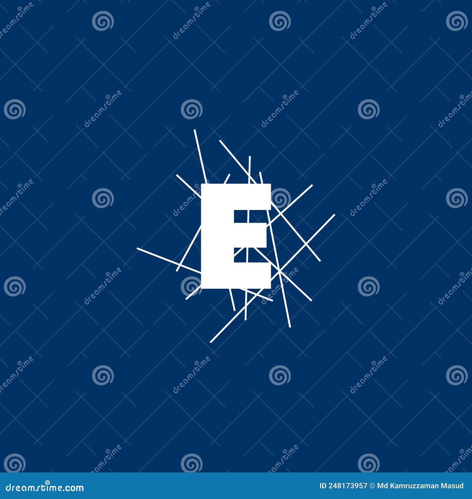 E Letter Mark Conceptual Logo Vector Design. E Text with Line Shape ...