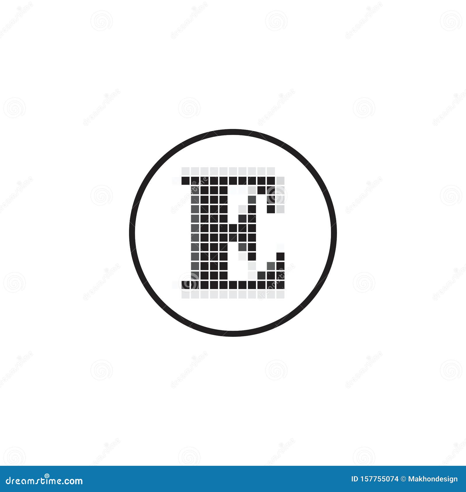 E Letter Pixel Logo Design Square Pixel E Letter Vector Logo Design Letter E Pixel Logo Design