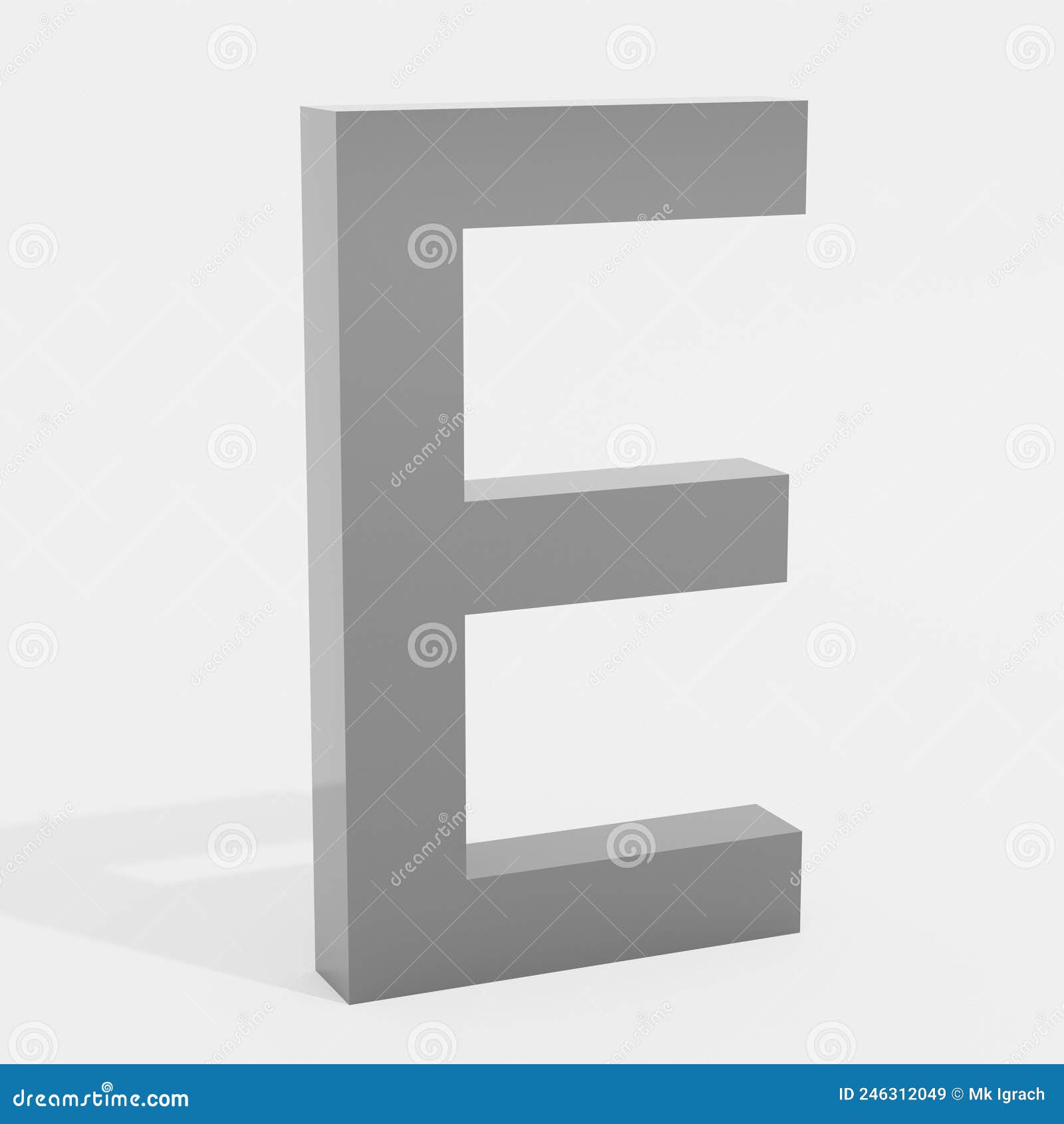 E Letter Render stock illustration. Illustration of furniture - 246312049