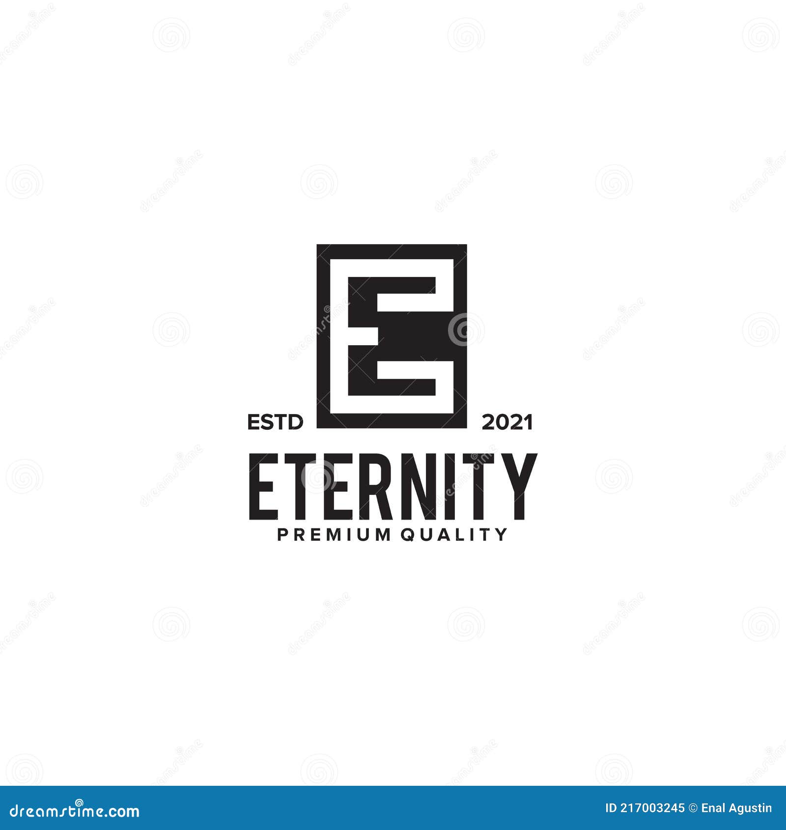 E Letter Square Logo Design Template Stock Vector - Illustration of ...