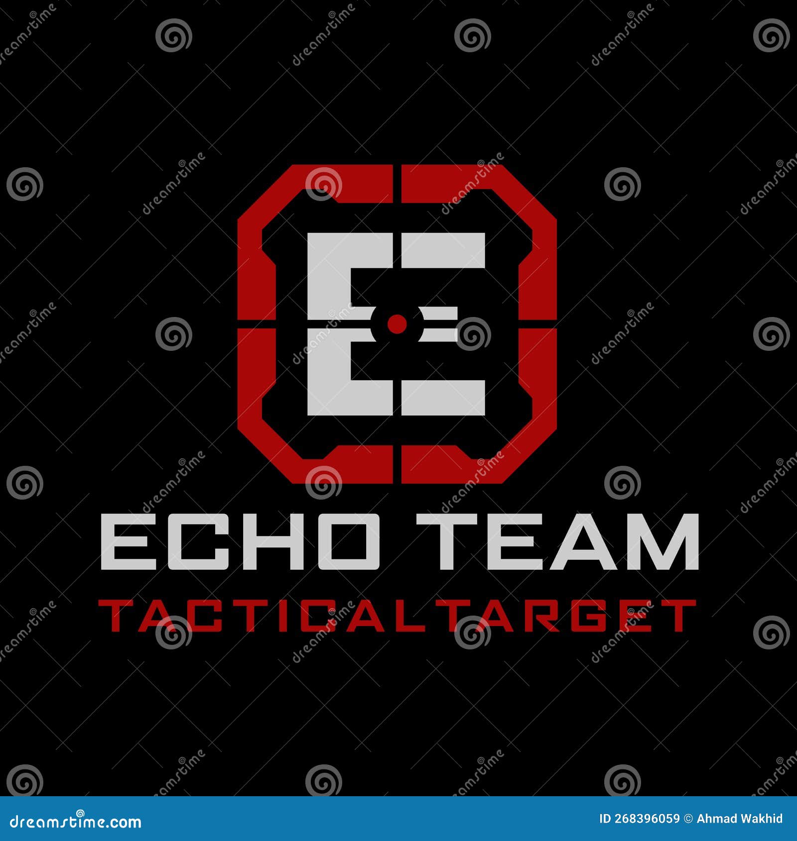 E Letter Tactical Military Target Logo Design Stock Illustration ...