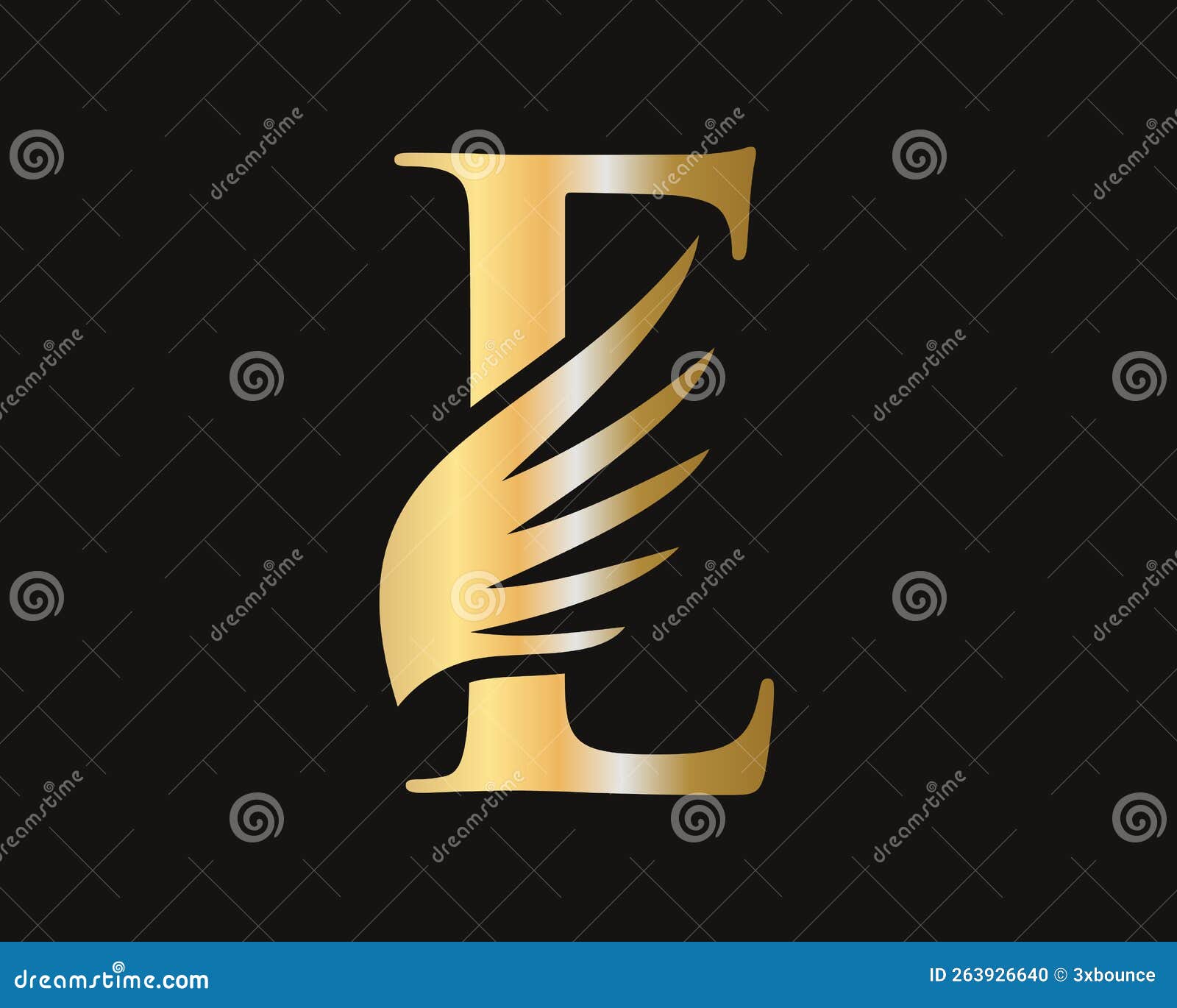 E Letter Transportation Logo Design. Initial Flying Wing E Letter Logo ...