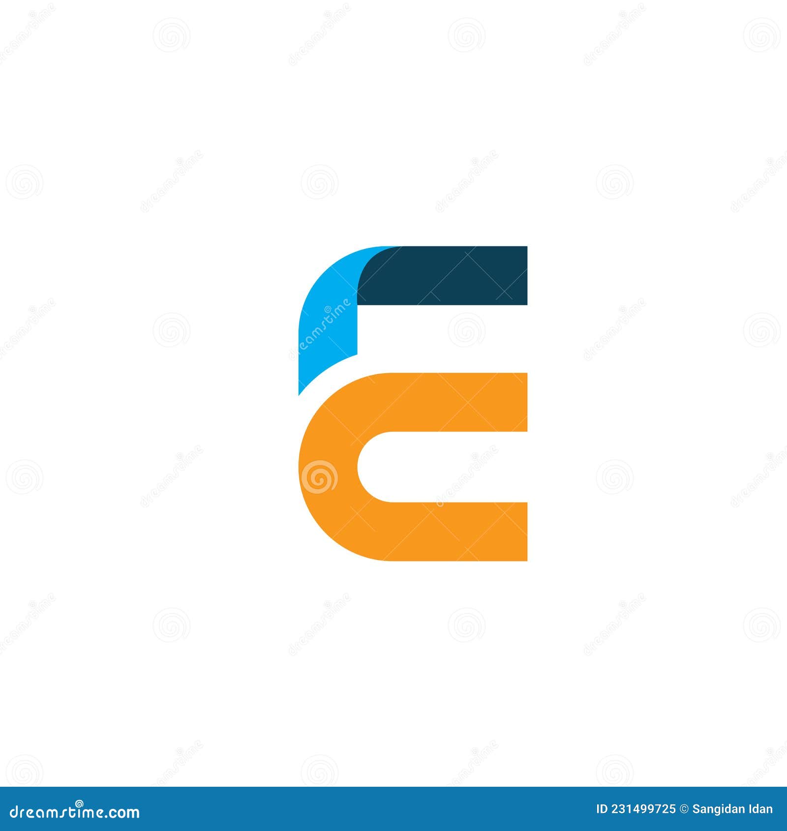 E Letter Vector Icon Illustration Concept Design Stock Vector ...