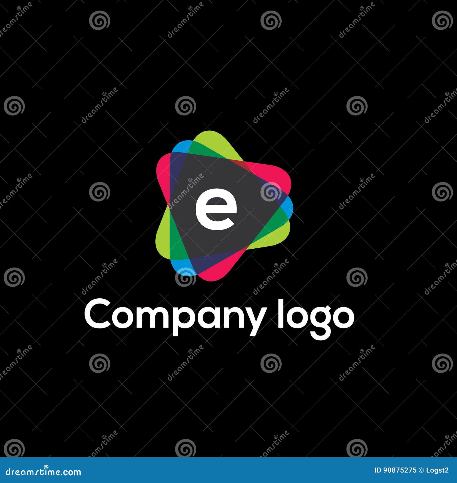 E Letter Video Company Vector Logo Design Stock Vector - Illustration ...