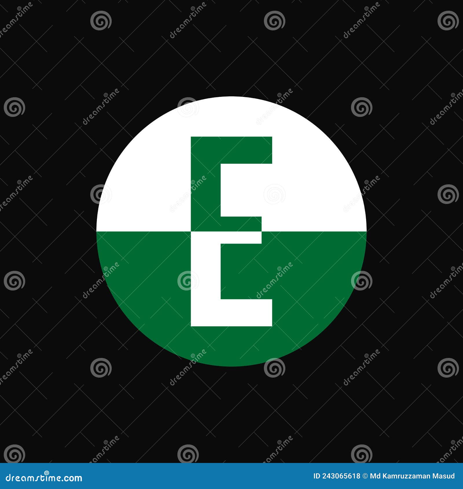 E Lettermark Logo Vector Illustration. E Logotype Design Stock Vector ...