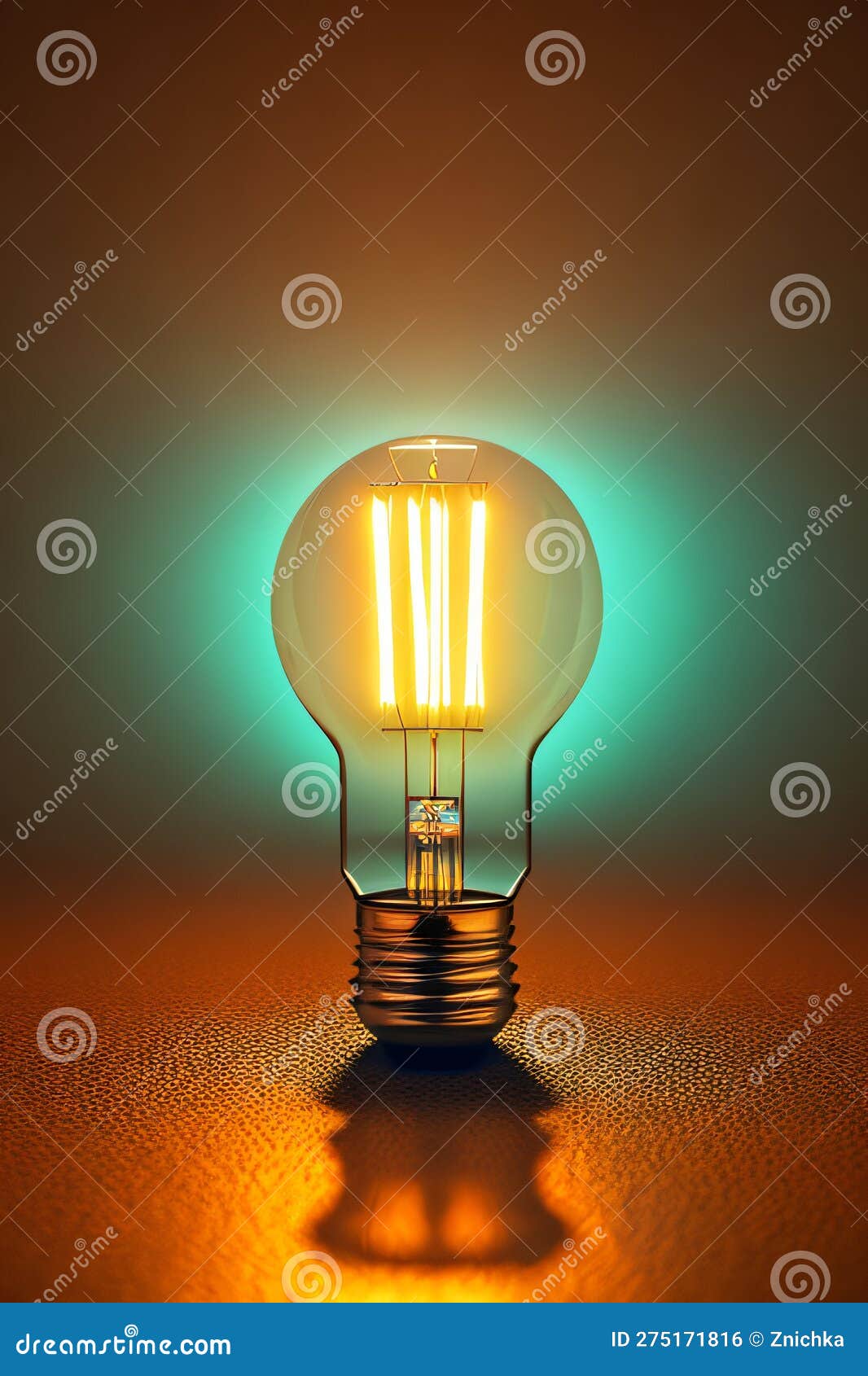 An E27 Light Bulb Giving Off a Warm Glow Stock Illustration ...