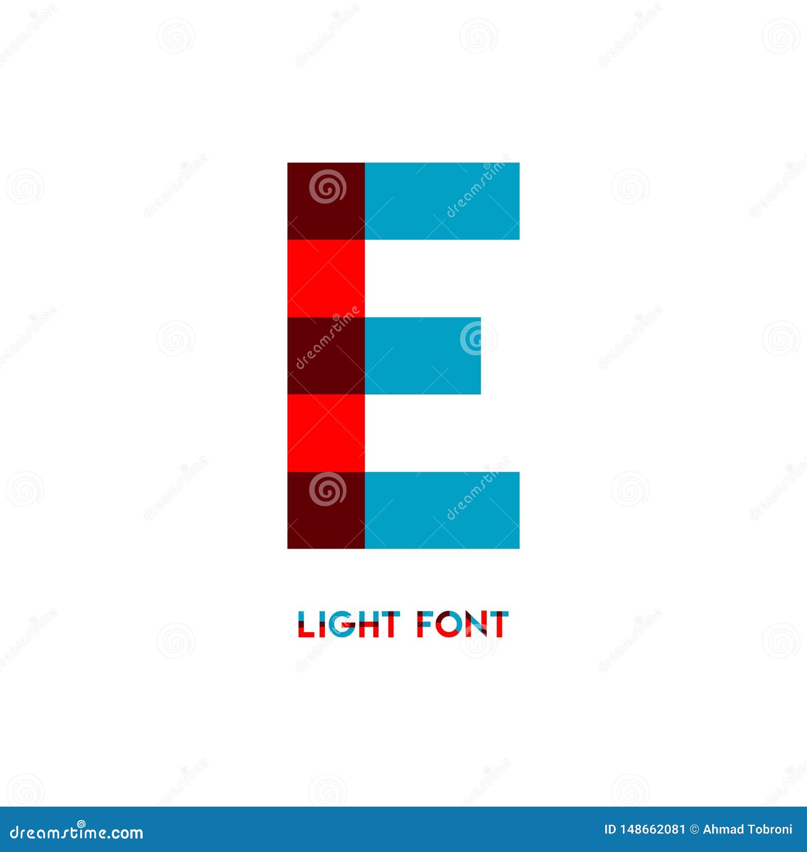 E Light Font Vector Template Design Illustration Stock Vector ...