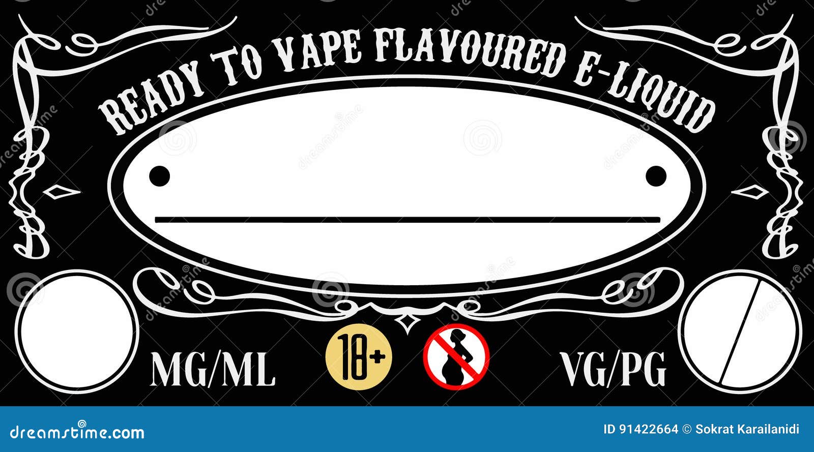 E-liquid E-juice Vape Label Stock Vector - Illustration of template ...