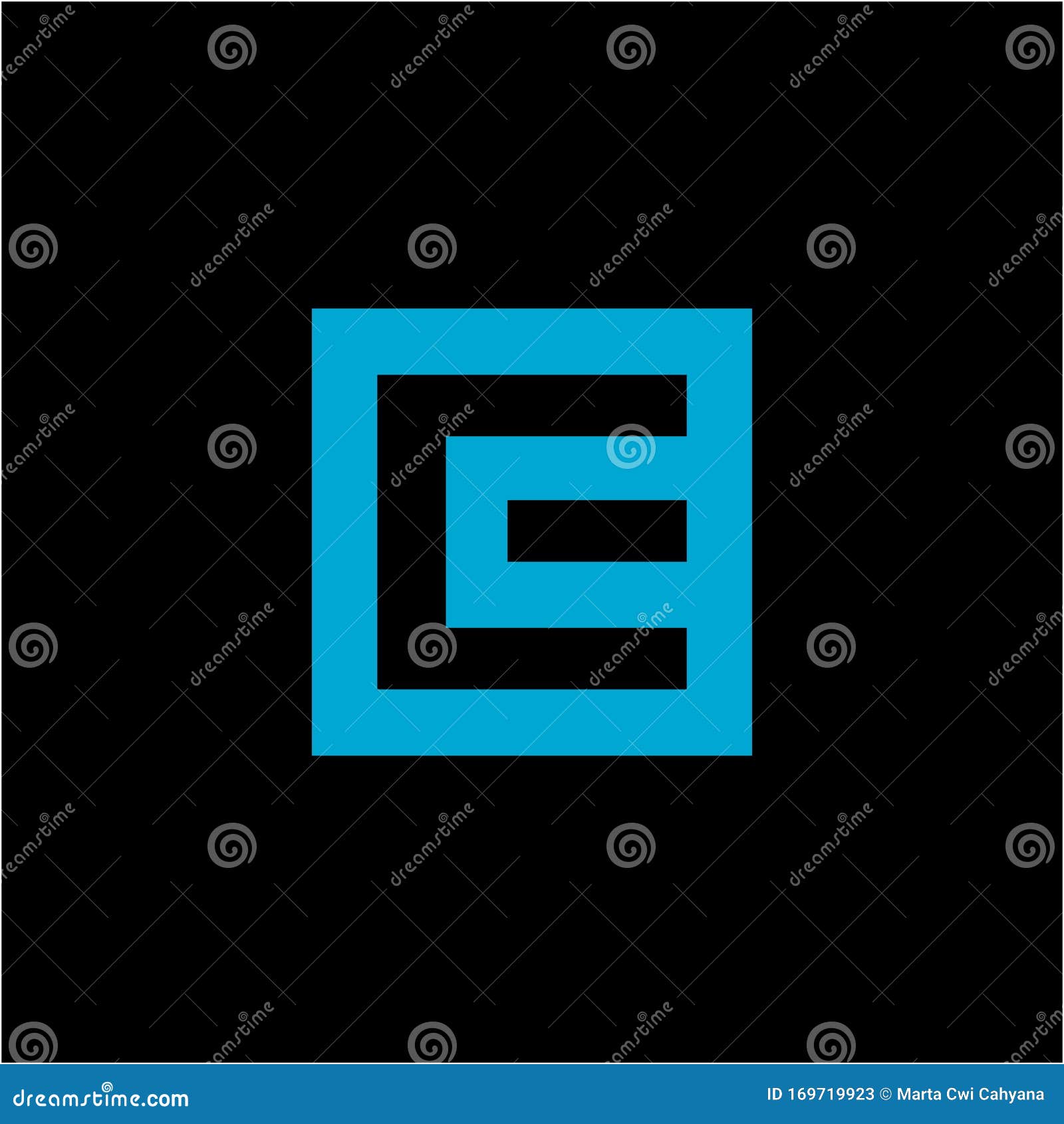 E Logo Abstract Square Vector Stock Vector - Illustration of corporate ...