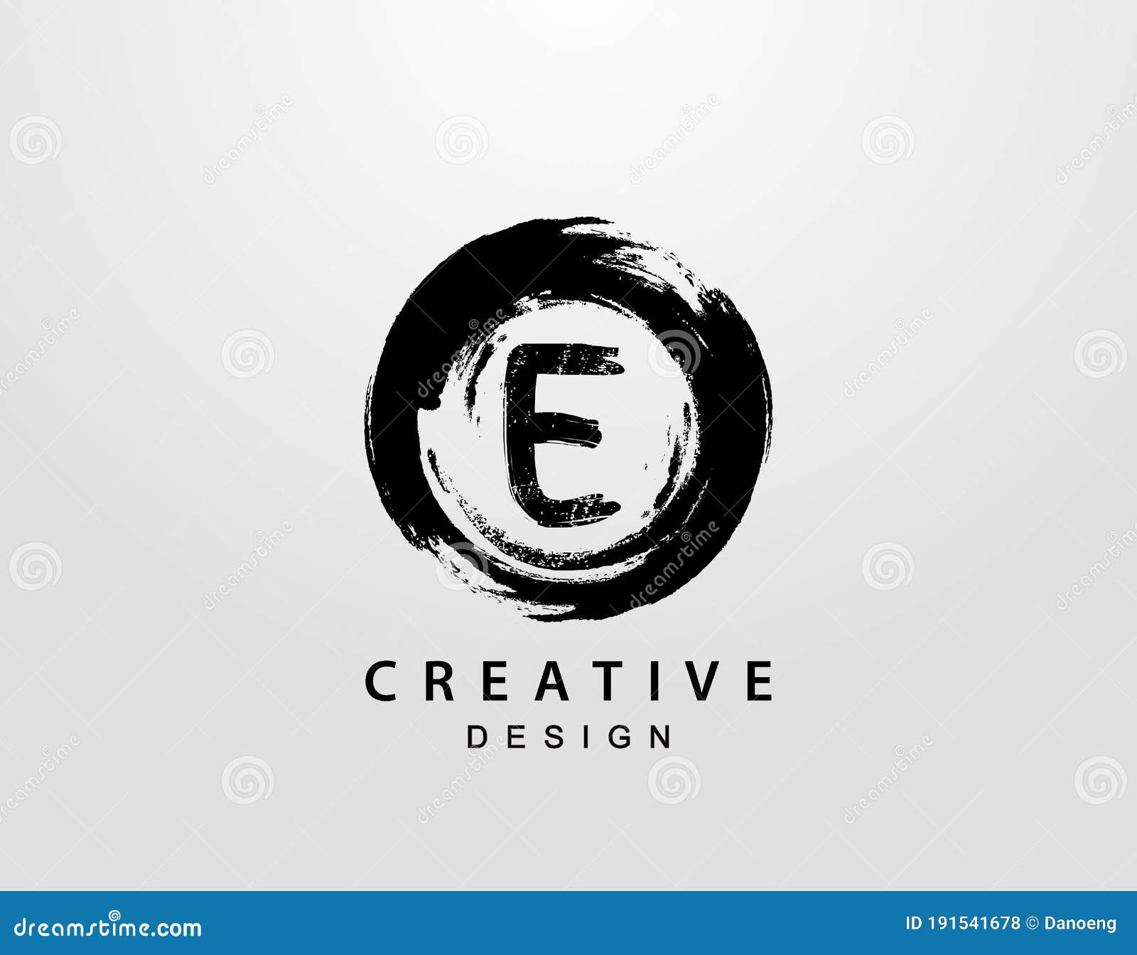 E Logo with Circle Splatter Element. VintageCircle Wave Logo Design ...