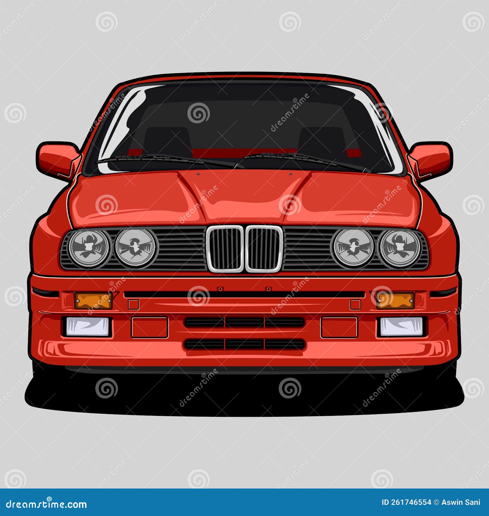 E30 M3 Vector Illustration | CartoonDealer.com #261746554