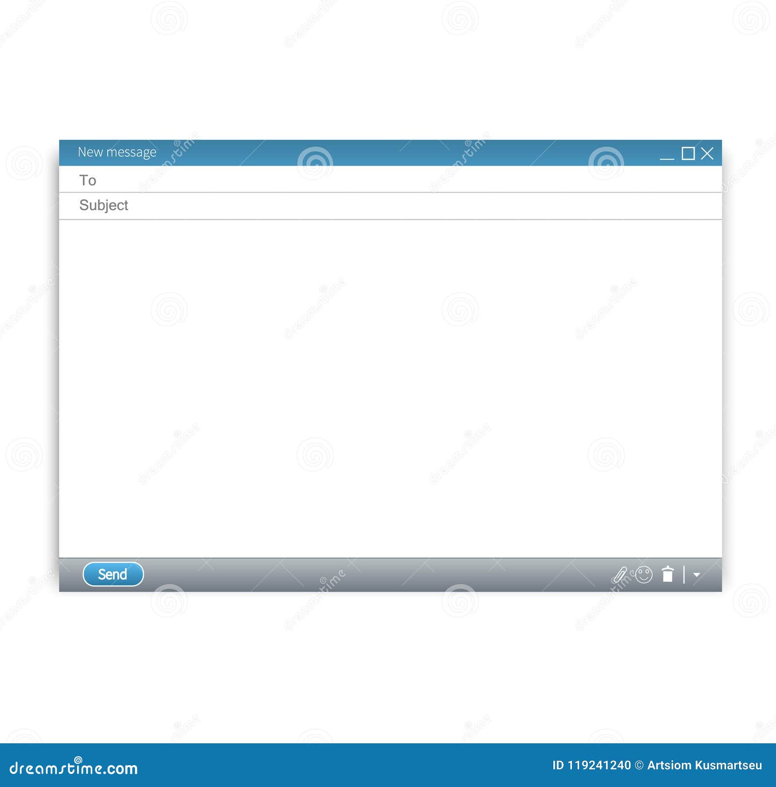 E-mail blank template stock vector. Illustration of navigation - 119241240