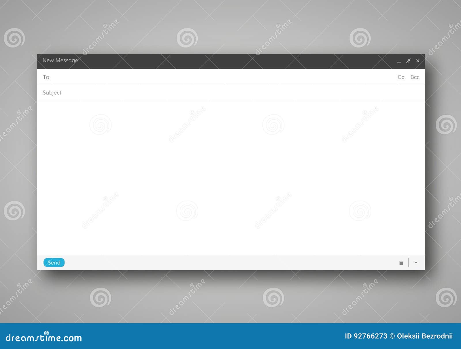 E-mail Blank Template Internet Mail Frame Stock Vector - Illustration ...