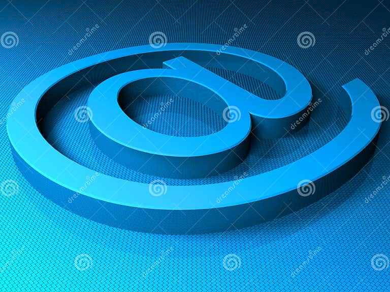 E-mail blue sighn stock illustration. Illustration of metallic - 10011923