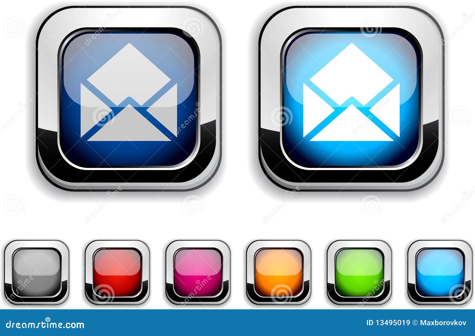 E-mail button. stock vector. Illustration of magenta - 13495019