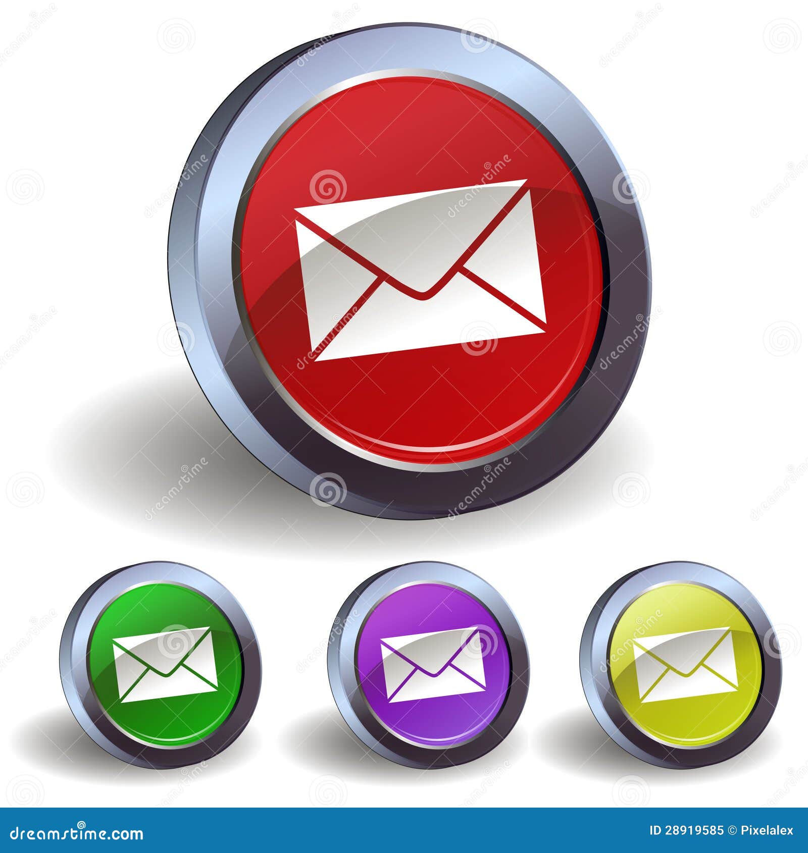 E-mail button icon stock vector. Illustration of computer - 28919585